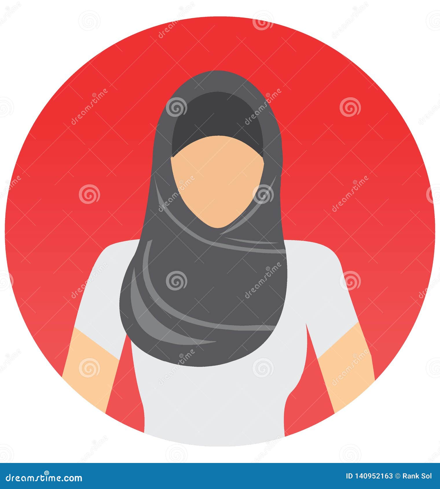 Muslim Woman Vector Illustration Icon Which Can Easily Modify or Edit ...