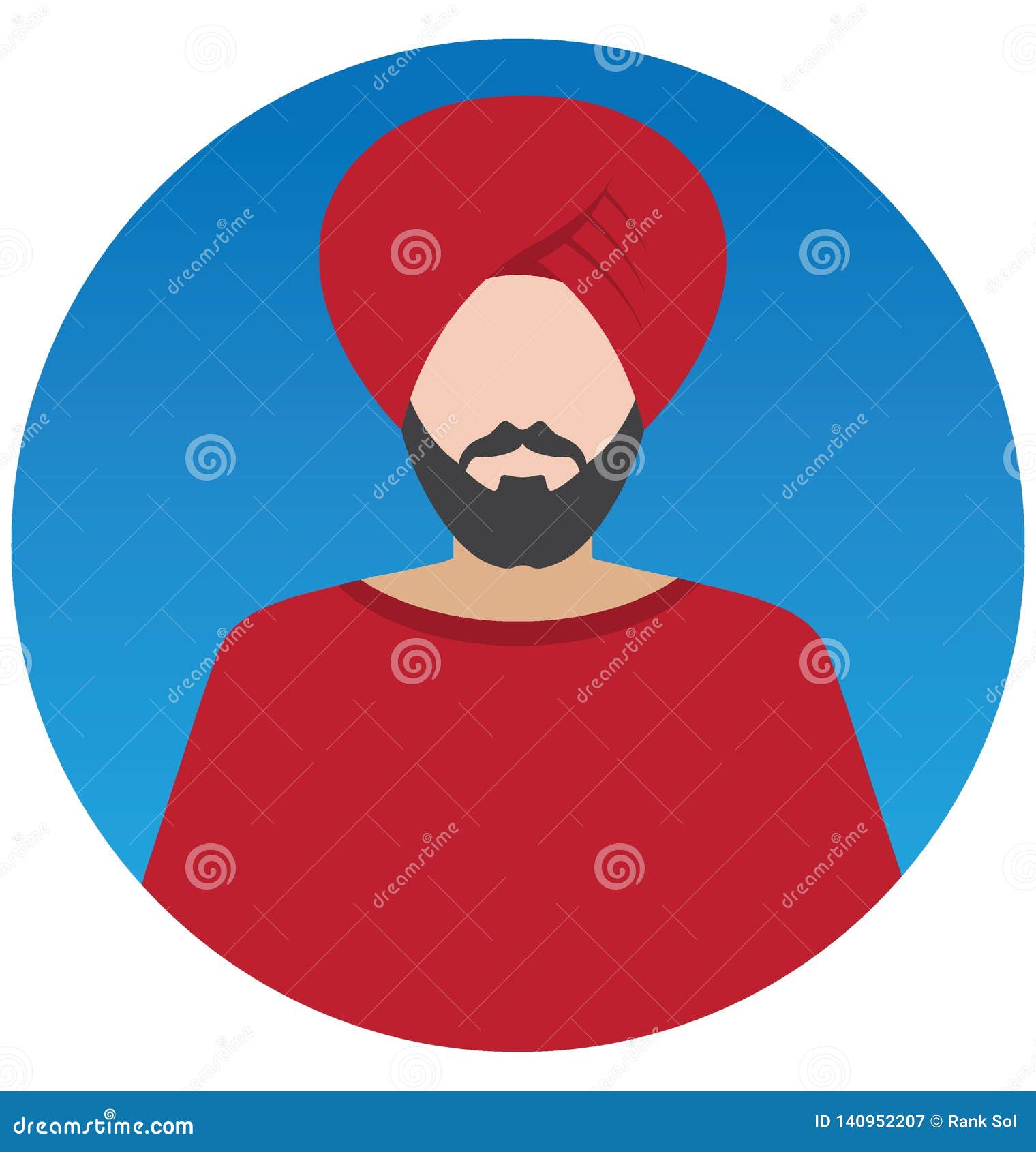 Sikh Vector Illustration Icon Which Can Easily Modify or Edit Stock ...
