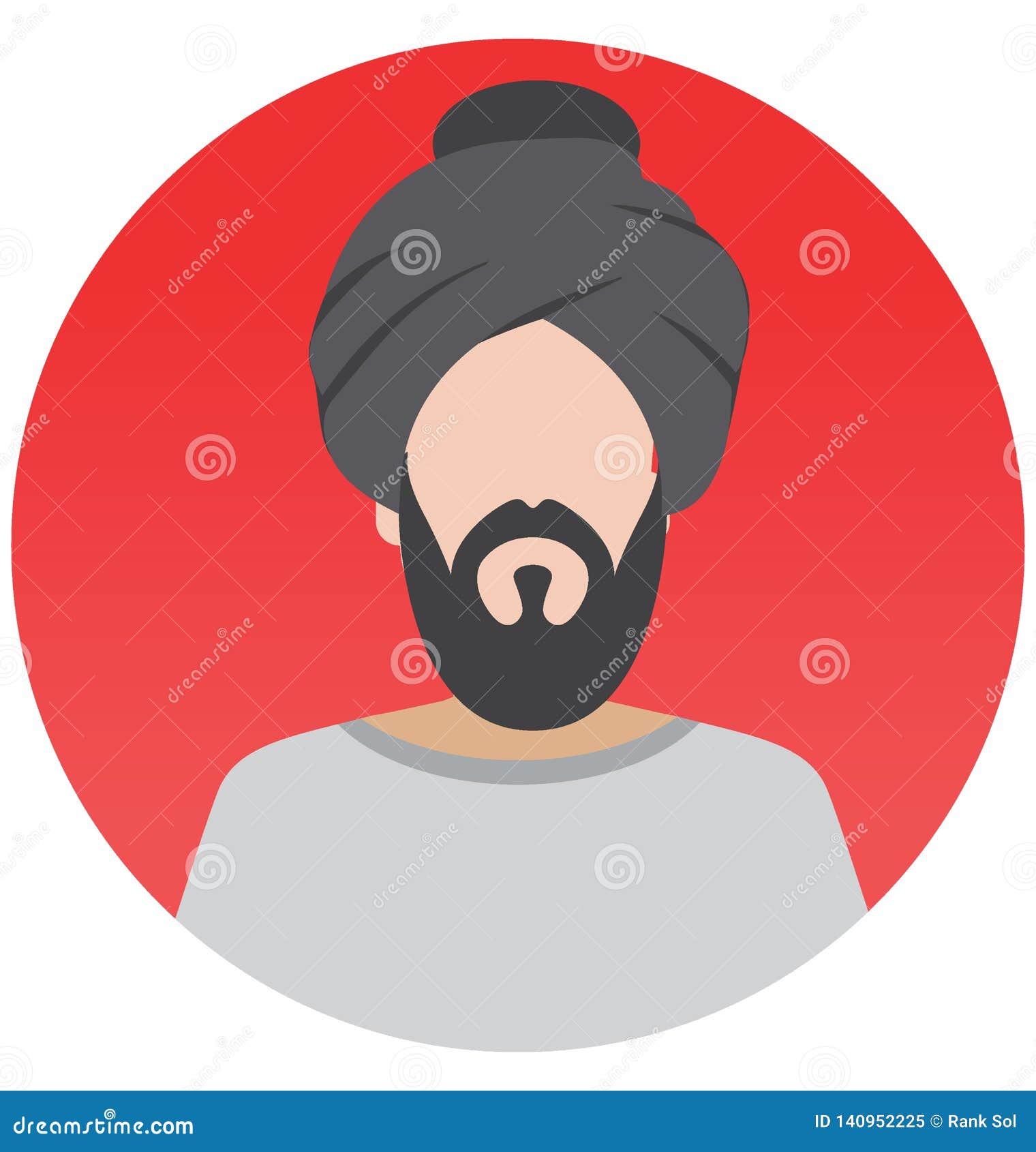 Sikh Vector Illustration Icon Which Can Easily Modify or Edit Stock ...