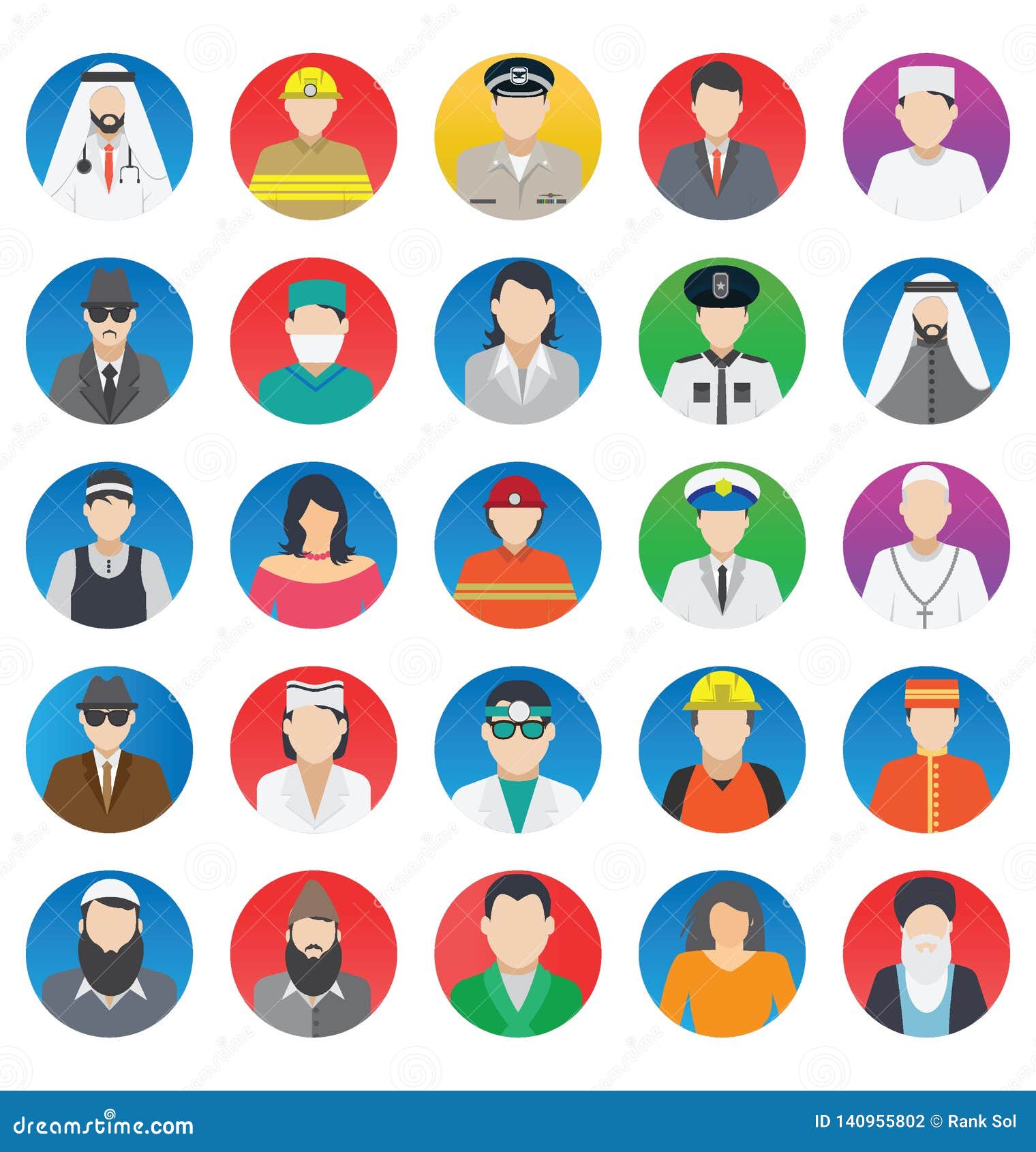 Professional and People Color Vector Icons Set that Can Be Easily ...