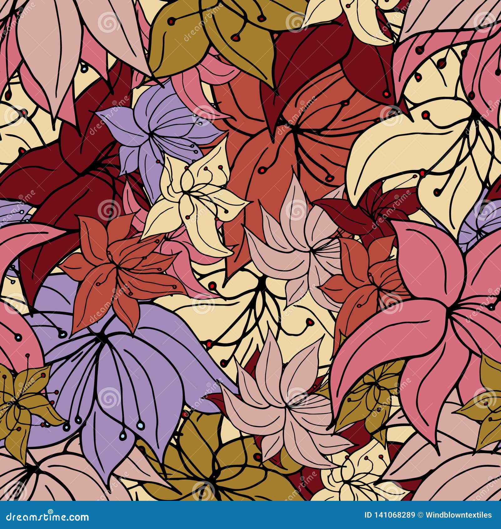 Vibrant Flower Punch. stock illustration. Illustration of background ...