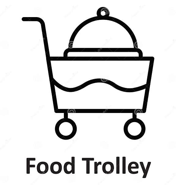Food Trolley Isolated Vector Icon Which Can Easily Modify or Edit Stock ...