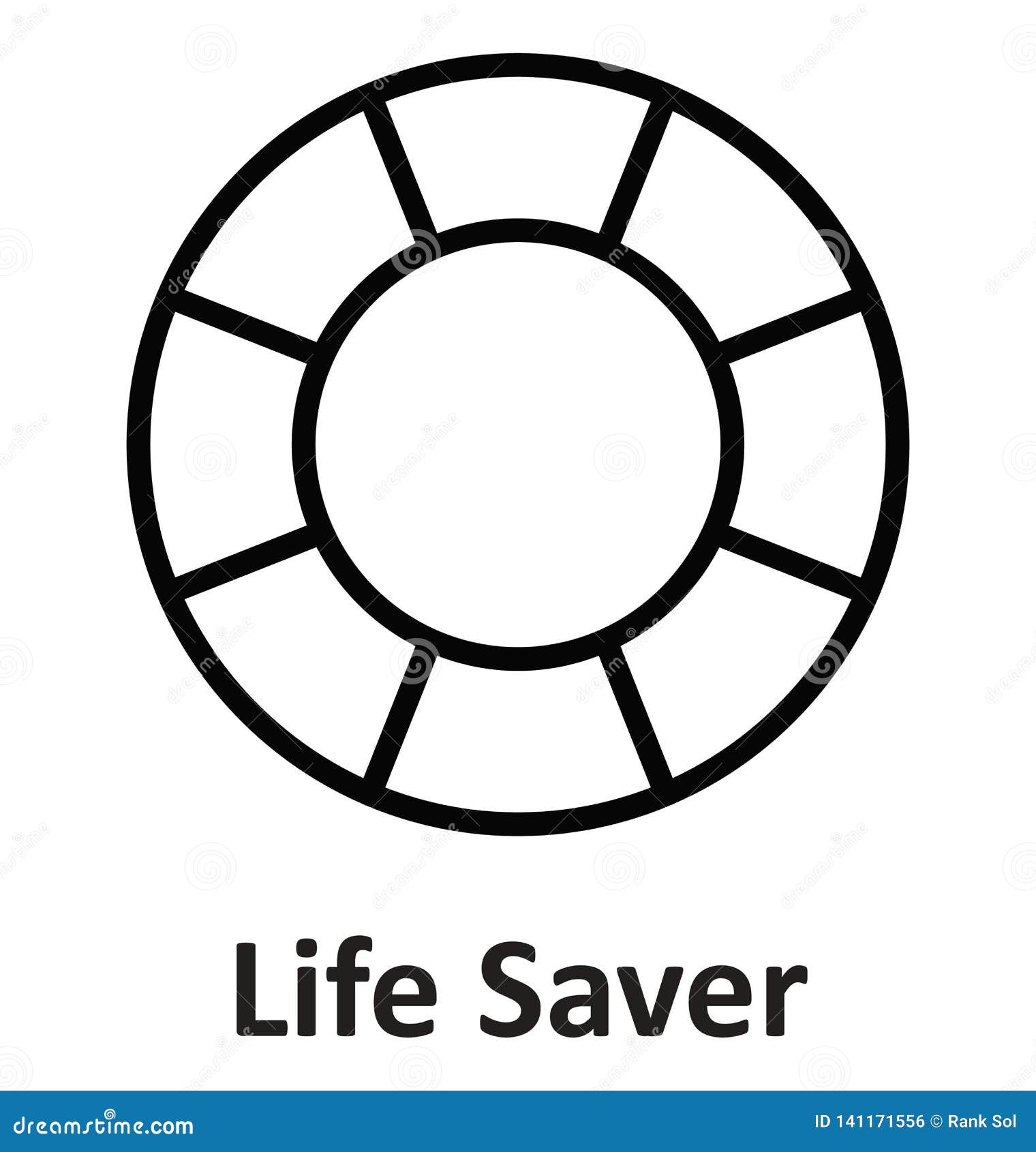 Life Ring Isolated Vector Icon Which Can Easily Modify or Edit Stock ...