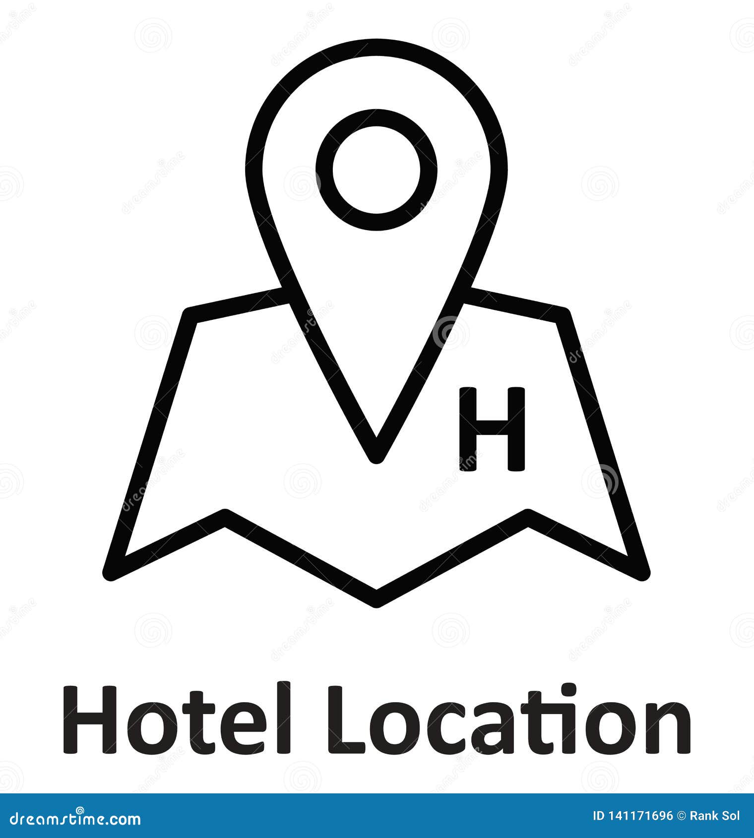 Hotel Location Isolated Vector Icon Which Can Easily Modify or Edit ...