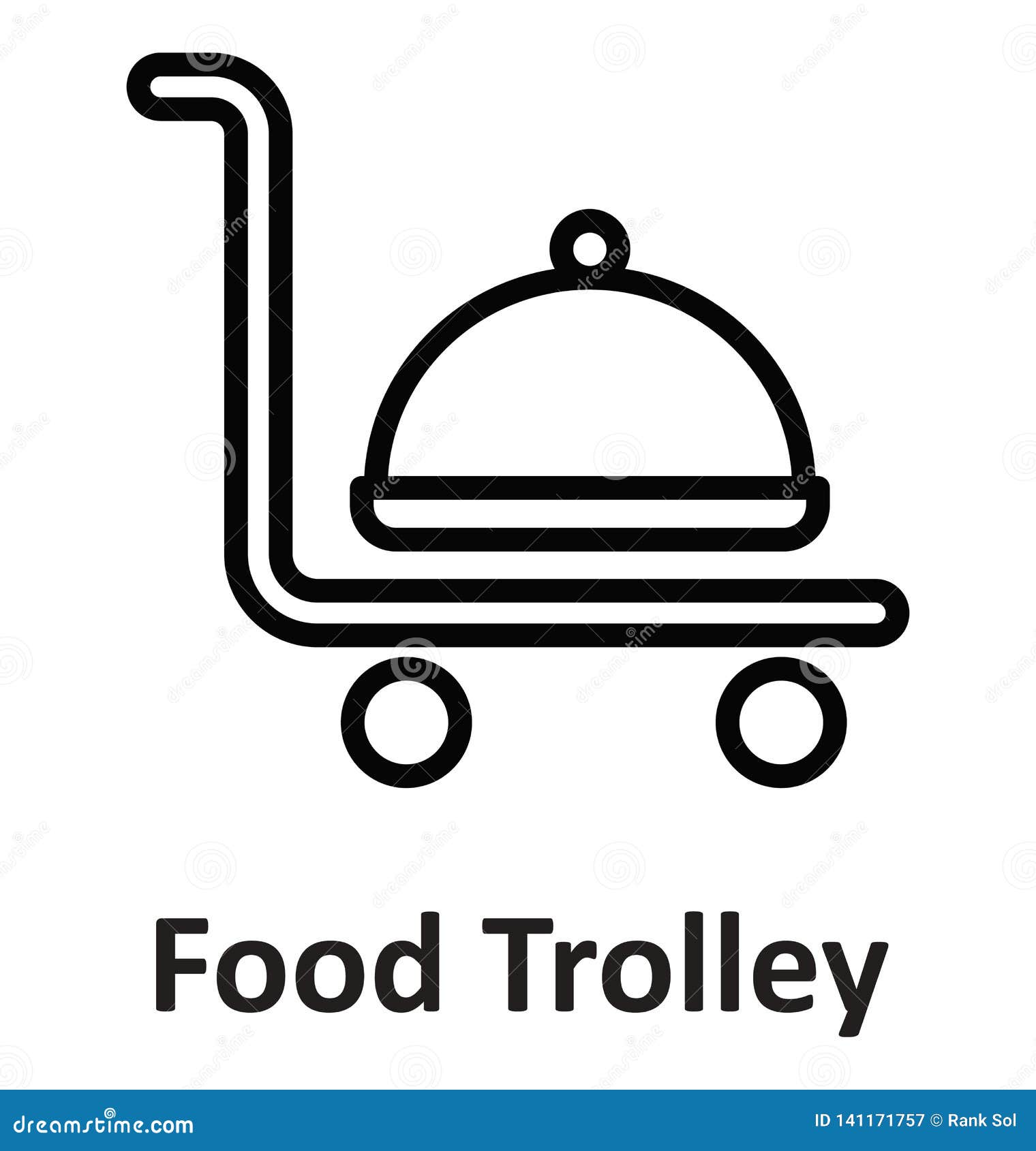 Food Trolley Isolated Vector Icon Which Can Easily Modify or Edit Stock ...