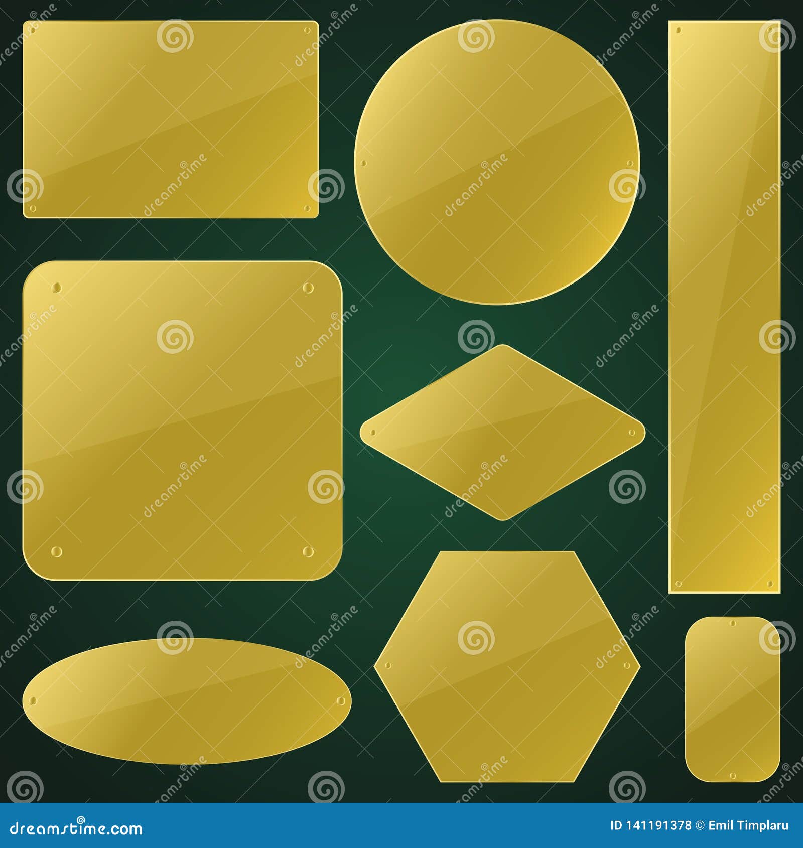 Golden Labels Pack Vector Design Illustration Stock Vector ...