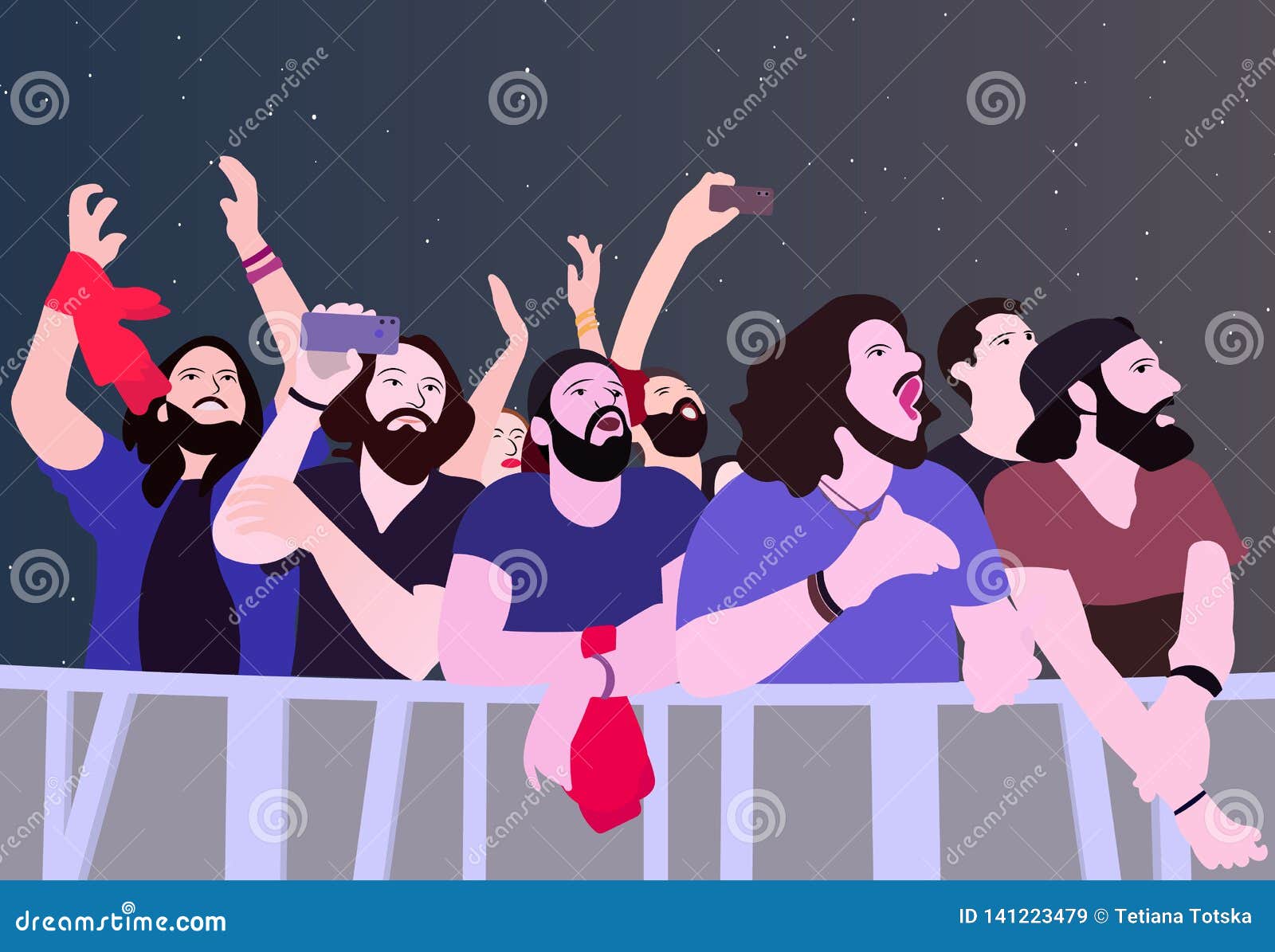 Illustration of People Partying in Color Stock Vector - Illustration of ...