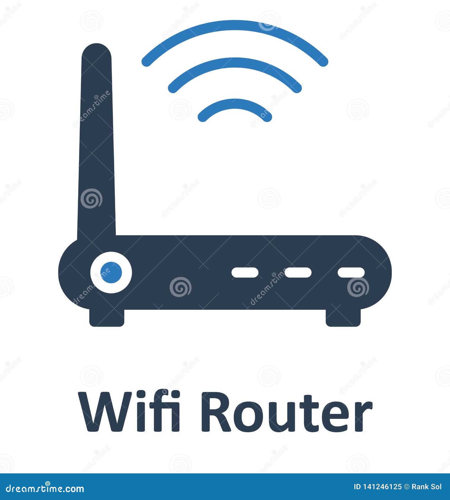 Wifi Modem Isolated Vector Icon Which Can Easily Modify or Edit Stock ...