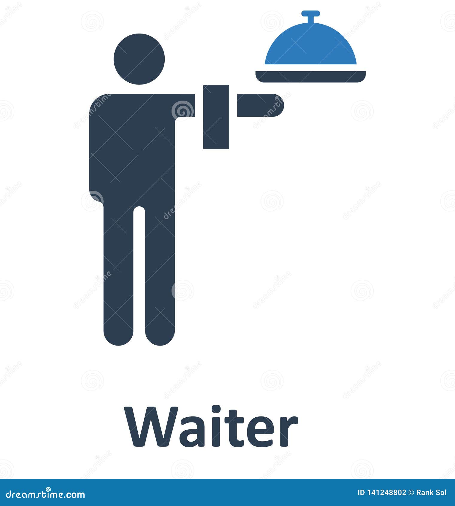 Waiter Isolated Vector Icon Which Can Easily Modify or Edit Stock ...