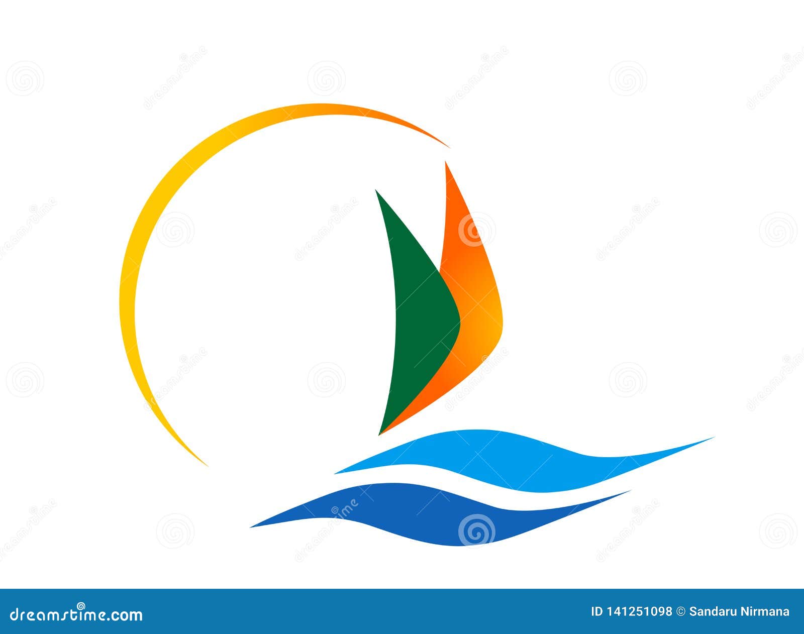 Globe World Boat Ship Sun Sea Water Wave Logo Icon Vector Illustrations ...