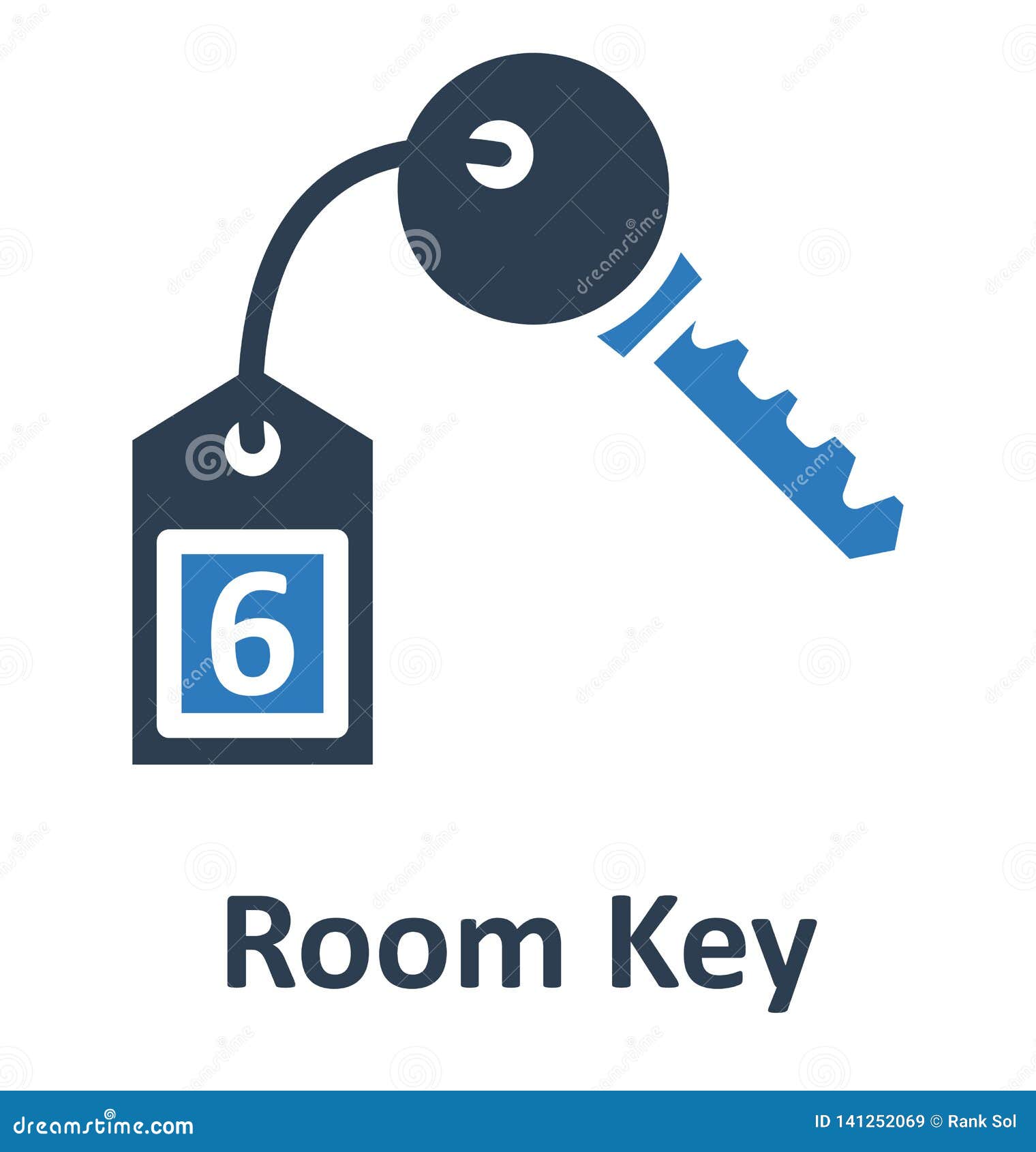 Room Key Isolated Vector Icon Which Can Easily Modify or Edit Stock ...