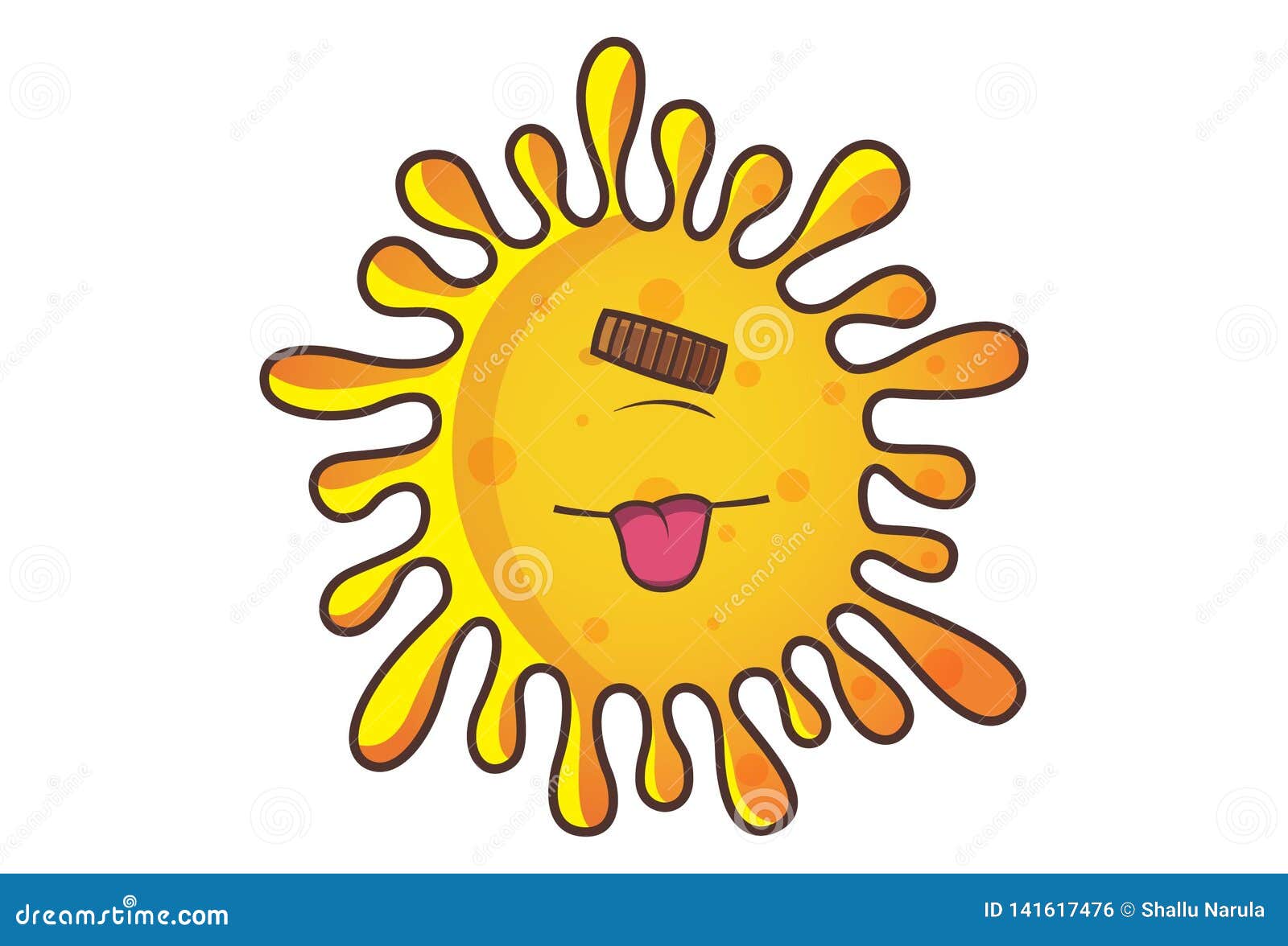 Vector Cartoon Illustration of Cute Flower Monster. Stock Vector ...