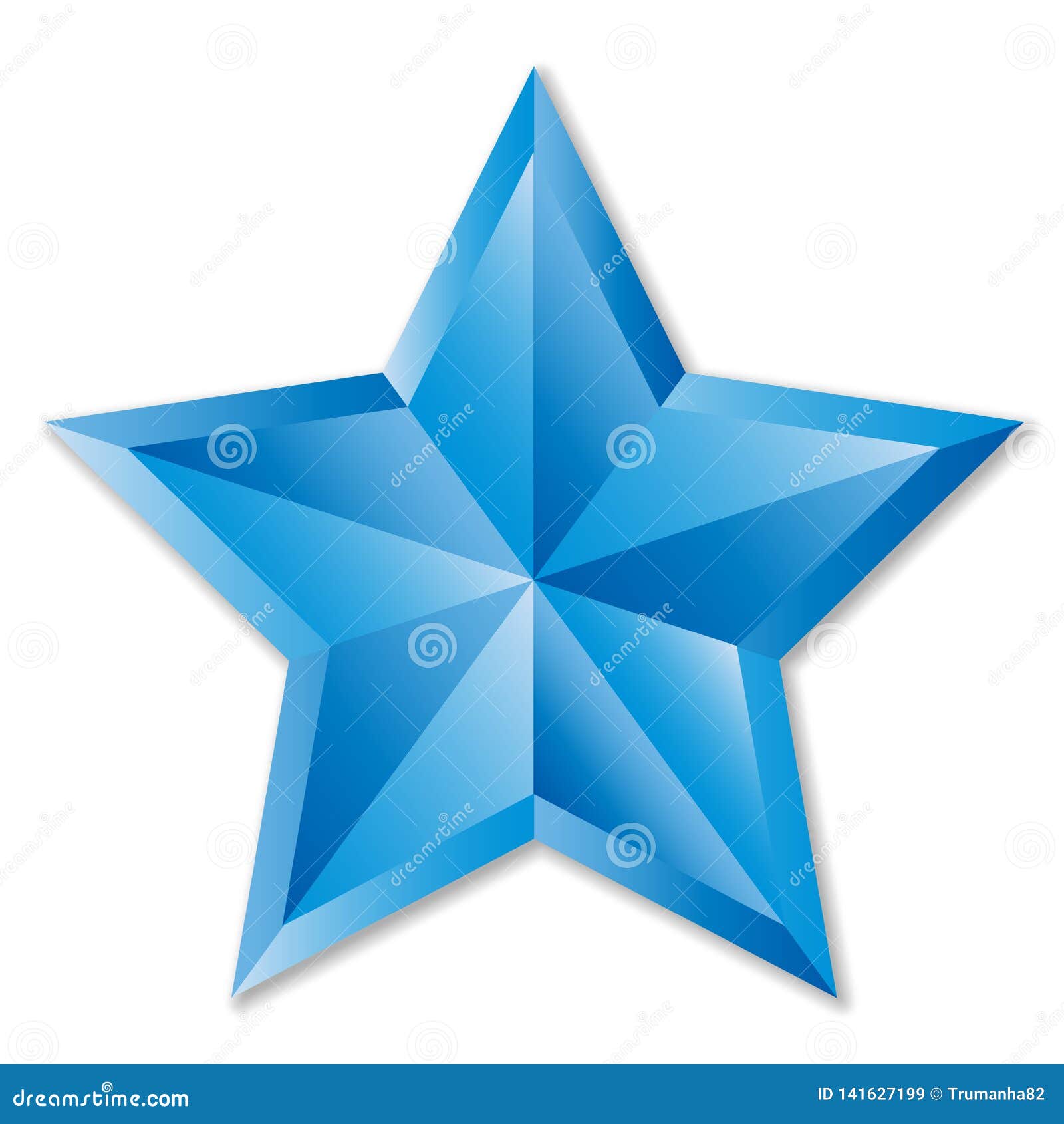 Shiny Blue Star in White Background Stock Vector - Illustration of ...