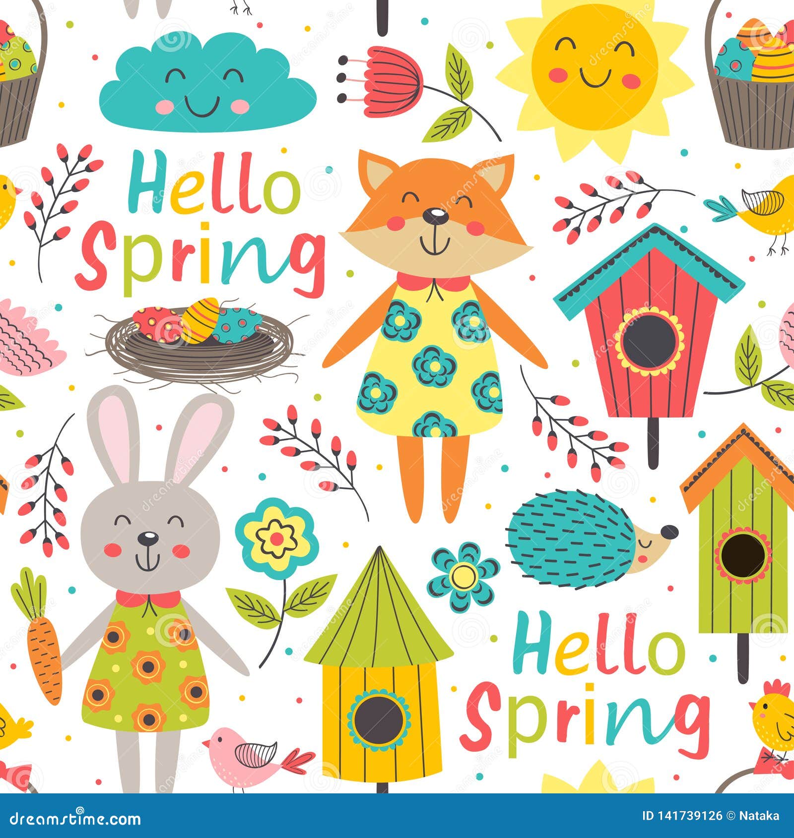 Funny Spring Background Stock Photography | CartoonDealer.com #24696242