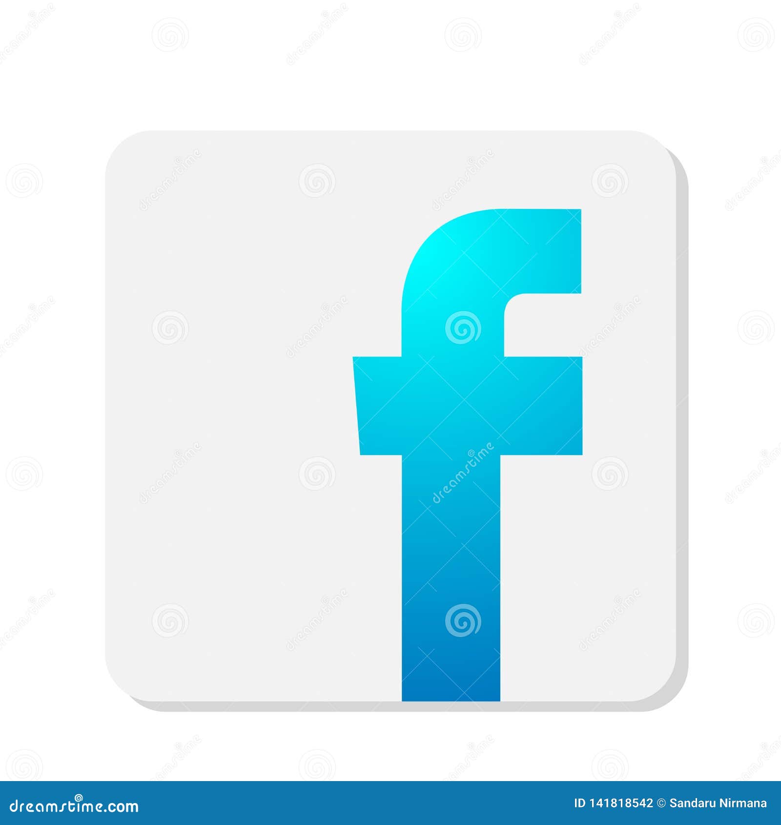 Facebook Logo Icon Vector Illustrations on White Background Editorial ...