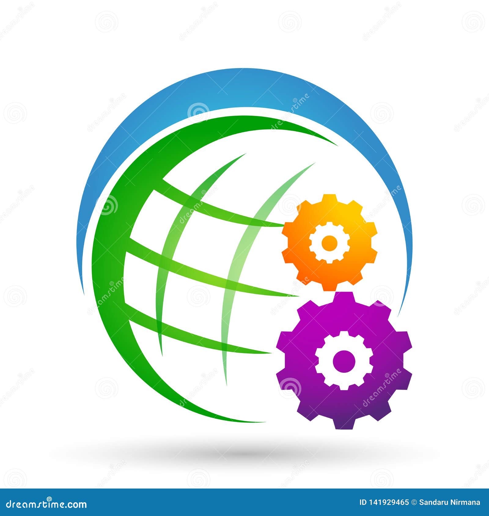 World Gear Line Icon. Signs And Symbols Can Be Used For Web, Logo ...
