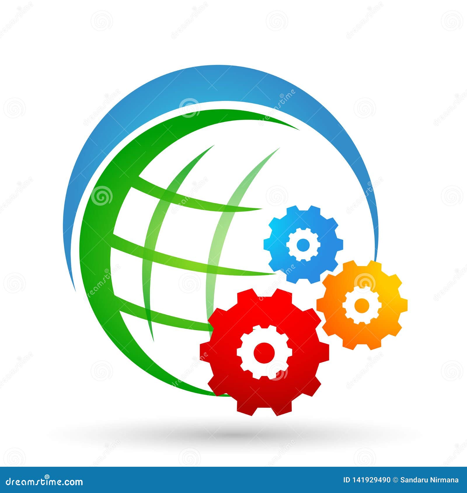 World Gear Line Icon. Signs And Symbols Can Be Used For Web, Logo ...