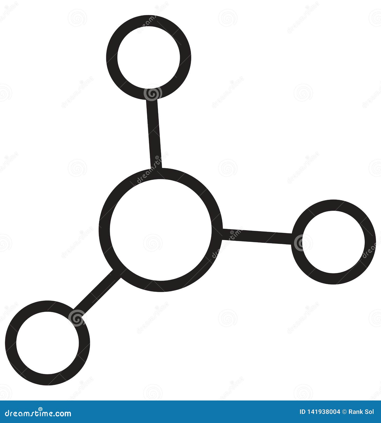 Atom Circles Isolated Vector Icon that Can Easily Modify or Edit Stock ...