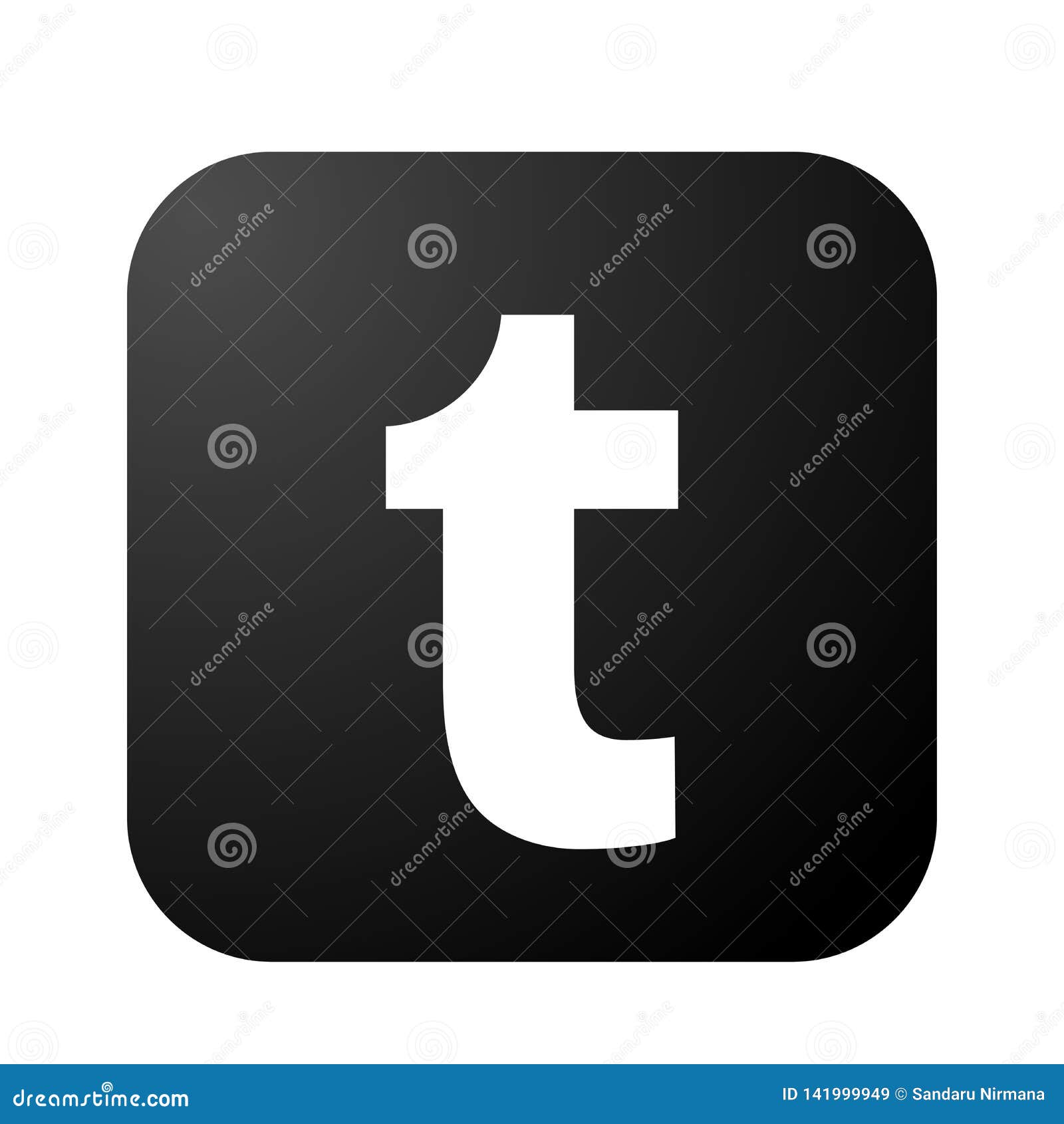 Tumblr Logo Icon Social Media Icon Vector Element for Web Internet on ...