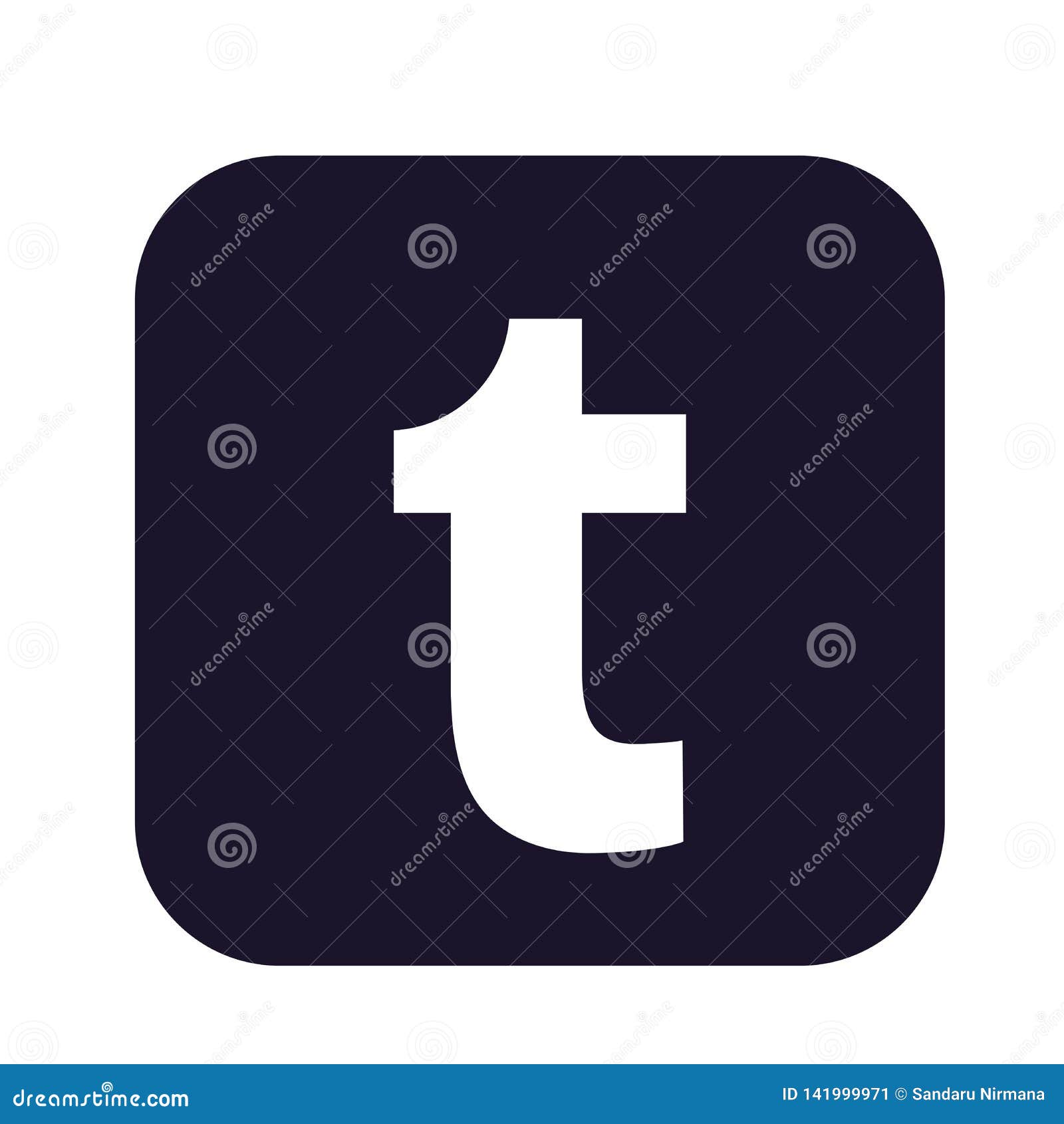Tumblr Logo Icon Social Media Icon Vector Element for Web Internet on ...