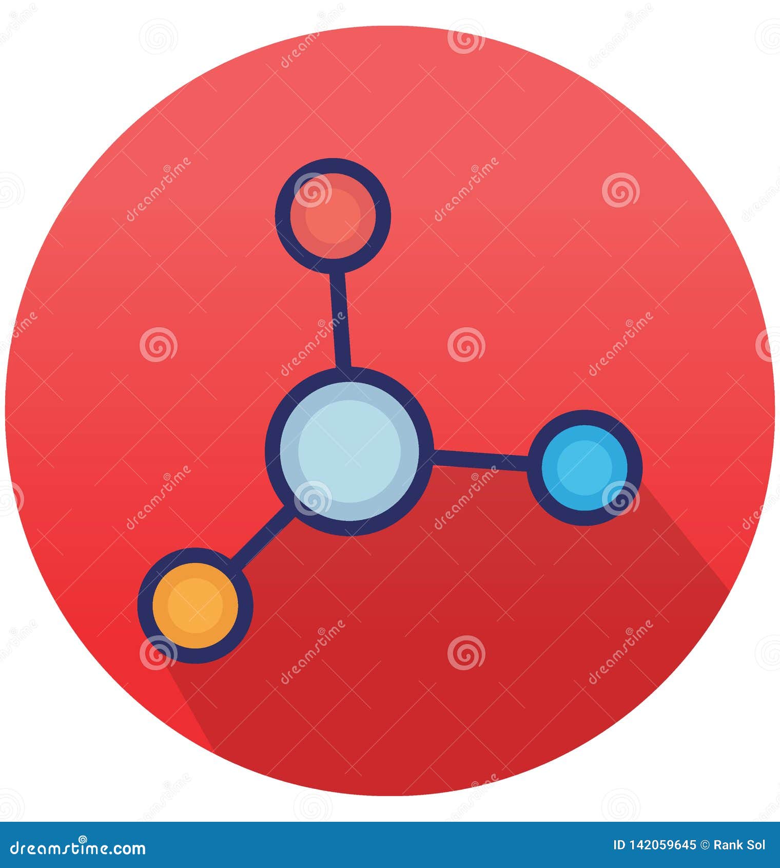 Atom Circles Isolated Vector Icon that Can Easily Modify or Edit Stock ...
