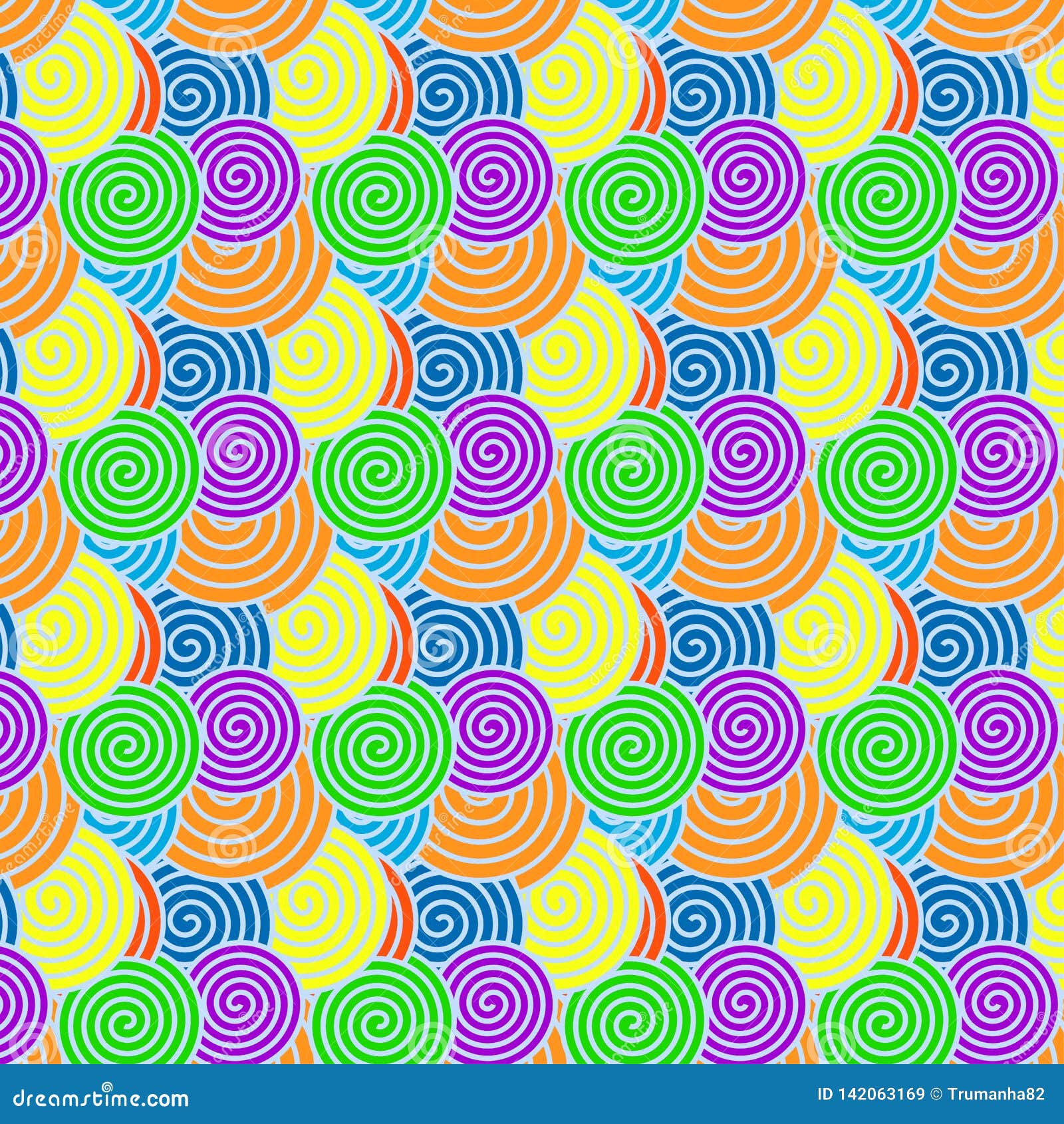 Seamless Spiral Pattern Vector Illustration | CartoonDealer.com #23023000