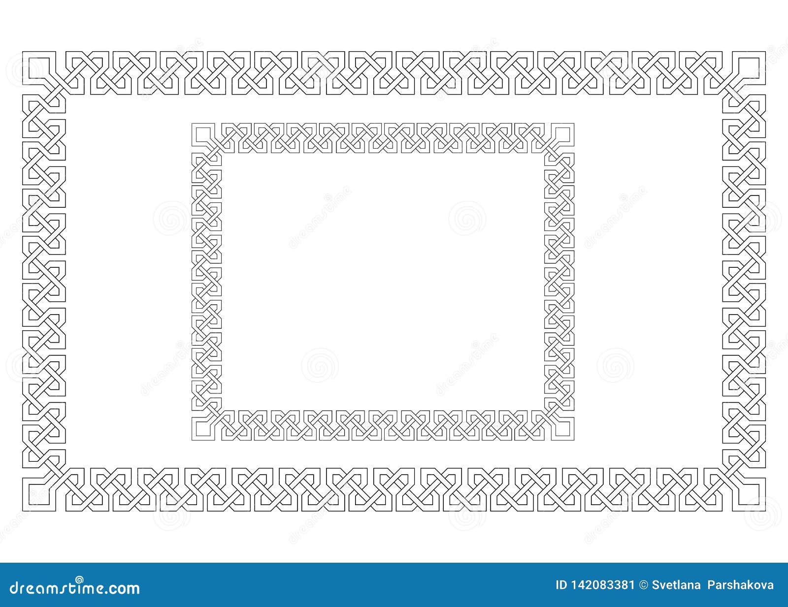 Ornate Rectangular Frames, Georgian, Caucasian Ethnic Style Stock ...