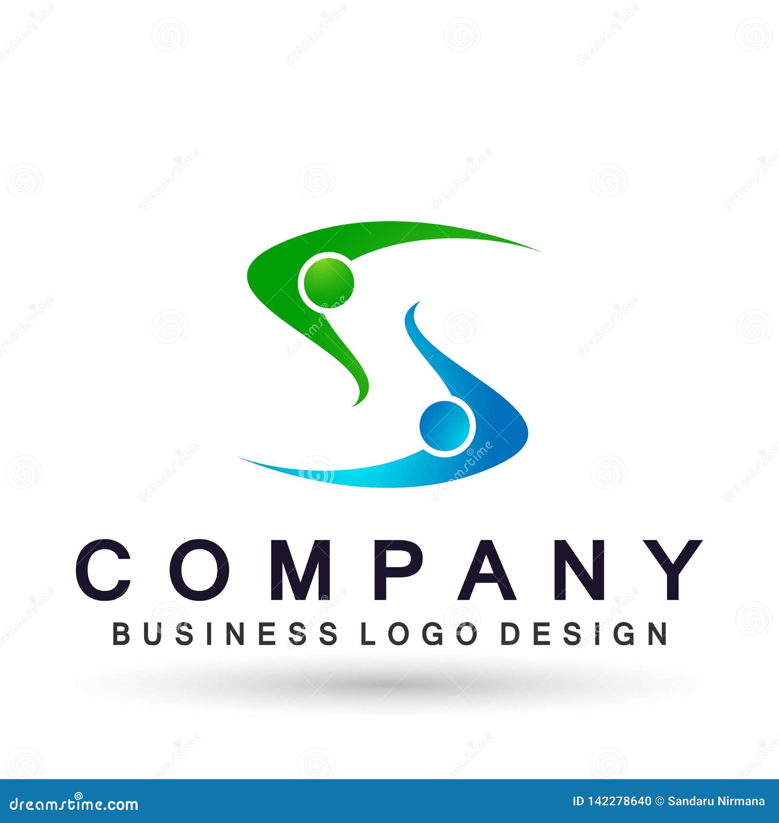 Abstract People Union Celebration Logo on Corporate Invested Business ...
