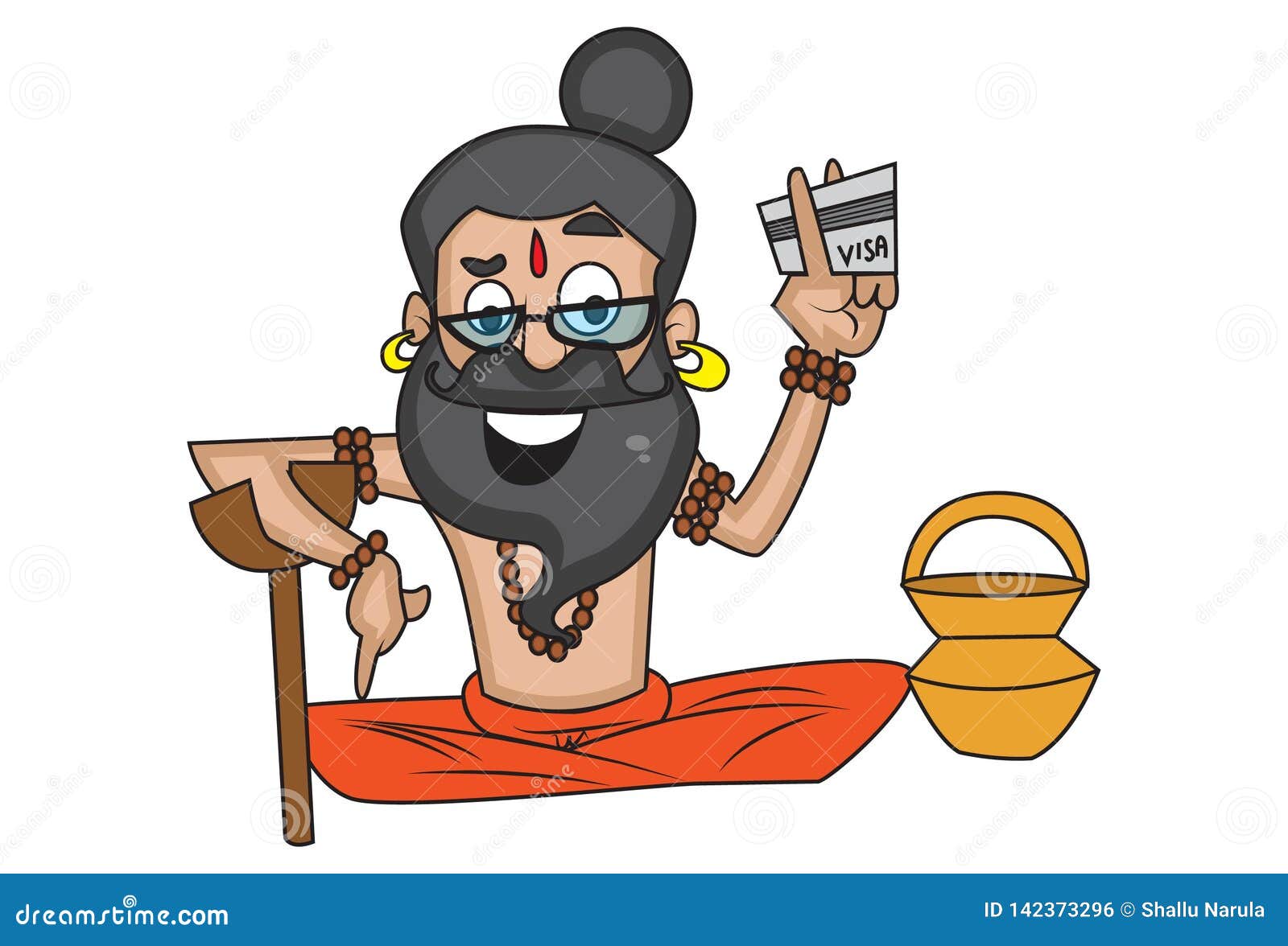 Vector Cartoon Illustration Of Cute Data Baba. | CartoonDealer.com ...
