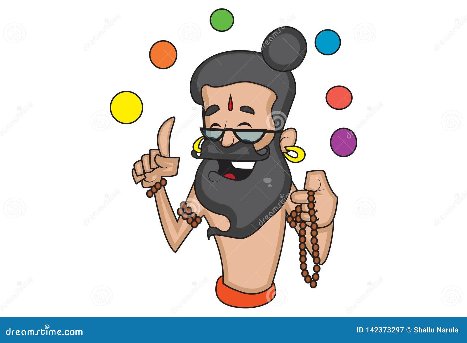 Sai Baba Ji Cute Indian God Sai Baba Ji Illustration | CartoonDealer ...