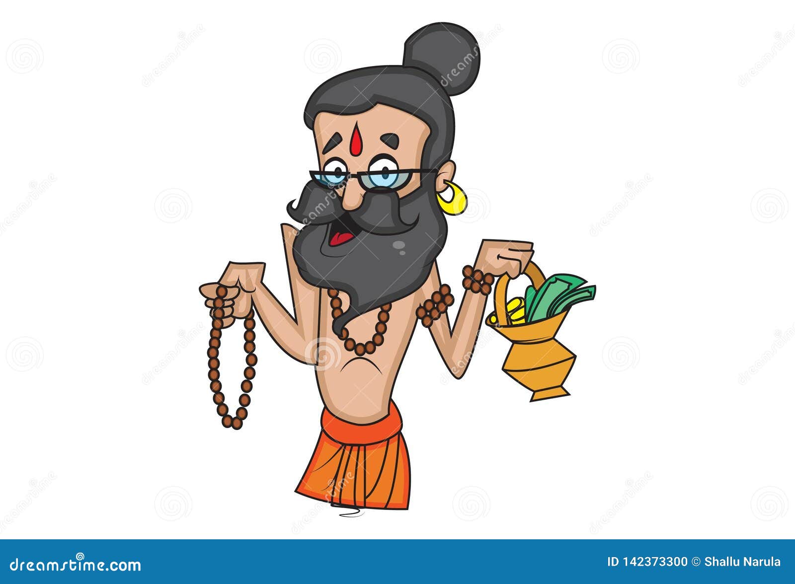 Vector Cartoon Illustration Of Cute Data Baba. | CartoonDealer.com ...