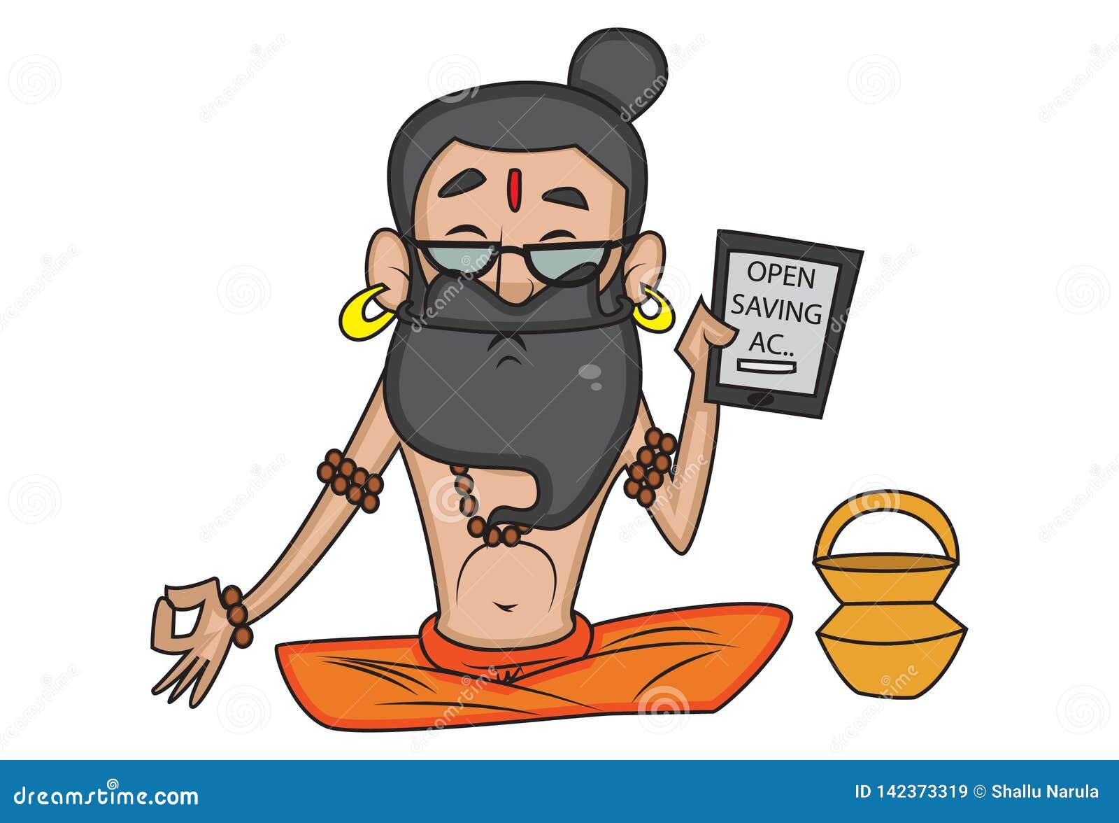 Vector Cartoon Illustration Of Cute Data Baba. | CartoonDealer.com ...