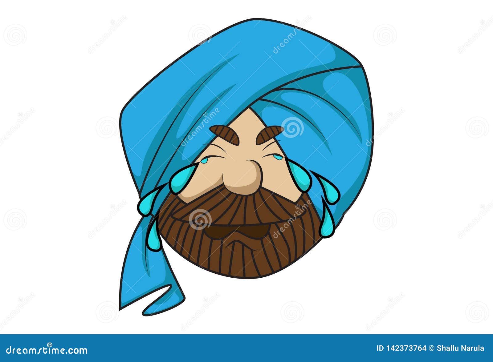 Vector Cartoon Illustration of Cute Sardar Ji. Stock Vector ...