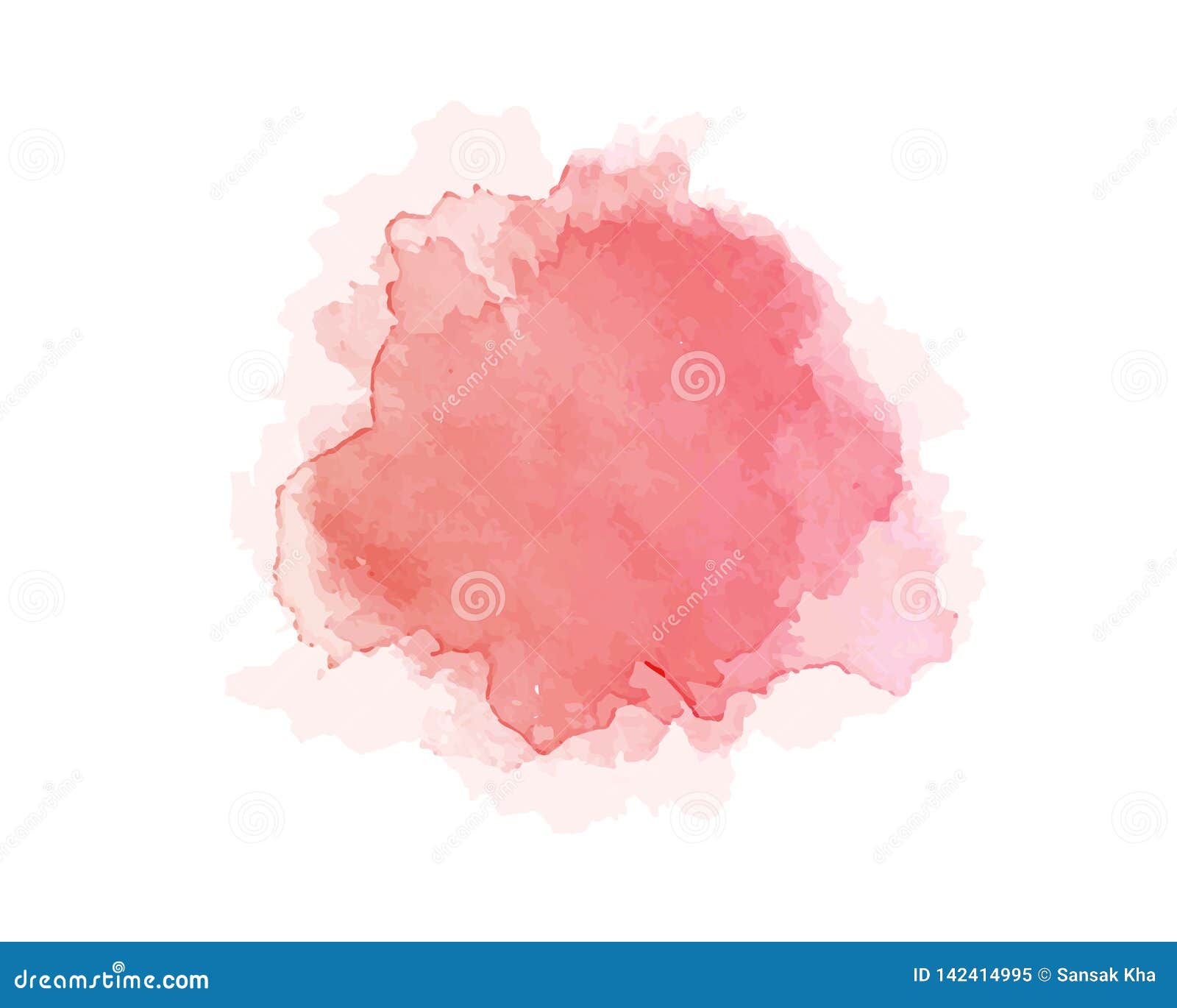 Color, Red - Abstract Watercolor Splash. Digital Art Painting. Stock ...