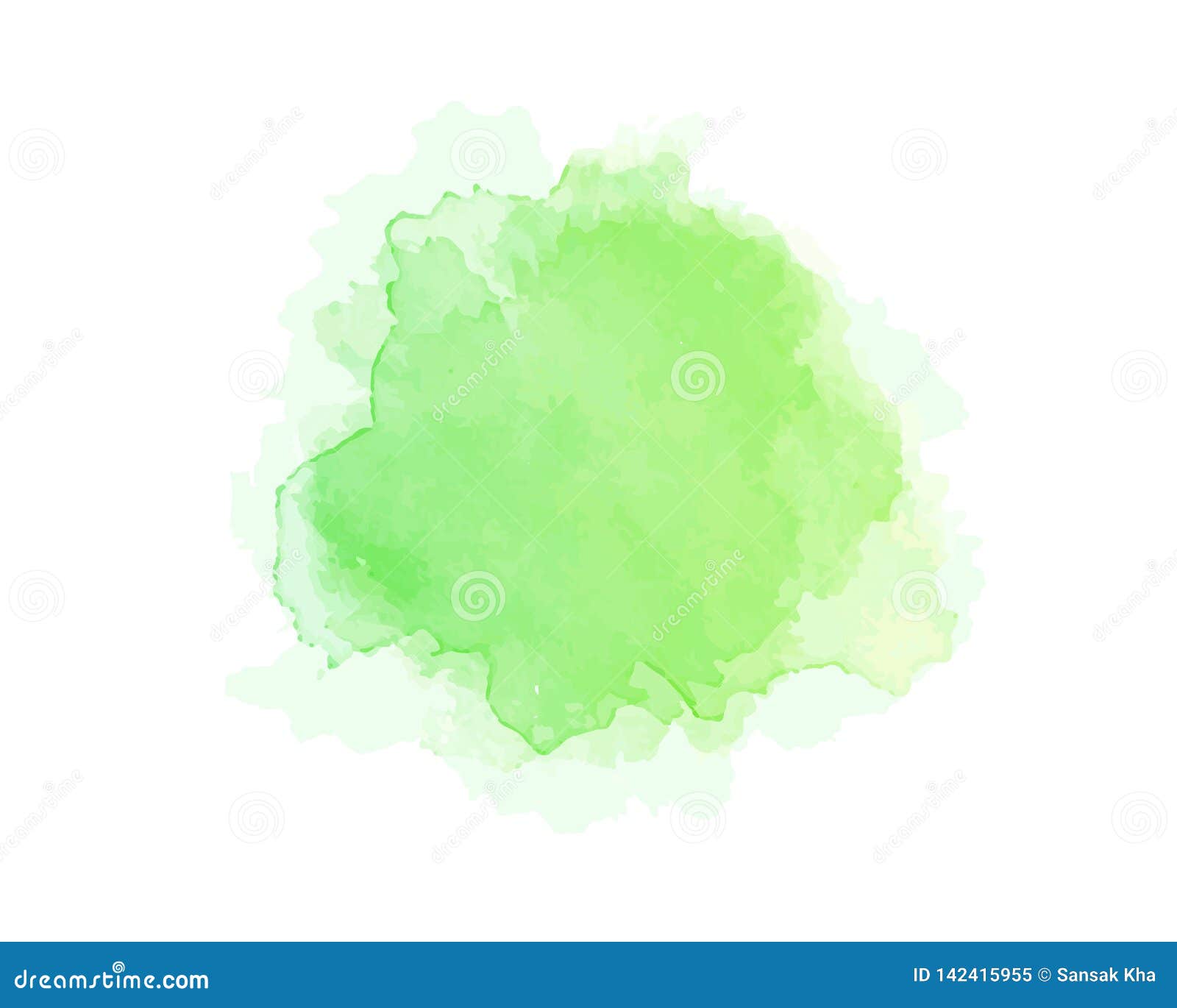Color, Green - Abstract Watercolor Splash. Digital Art Painting. Stock ...
