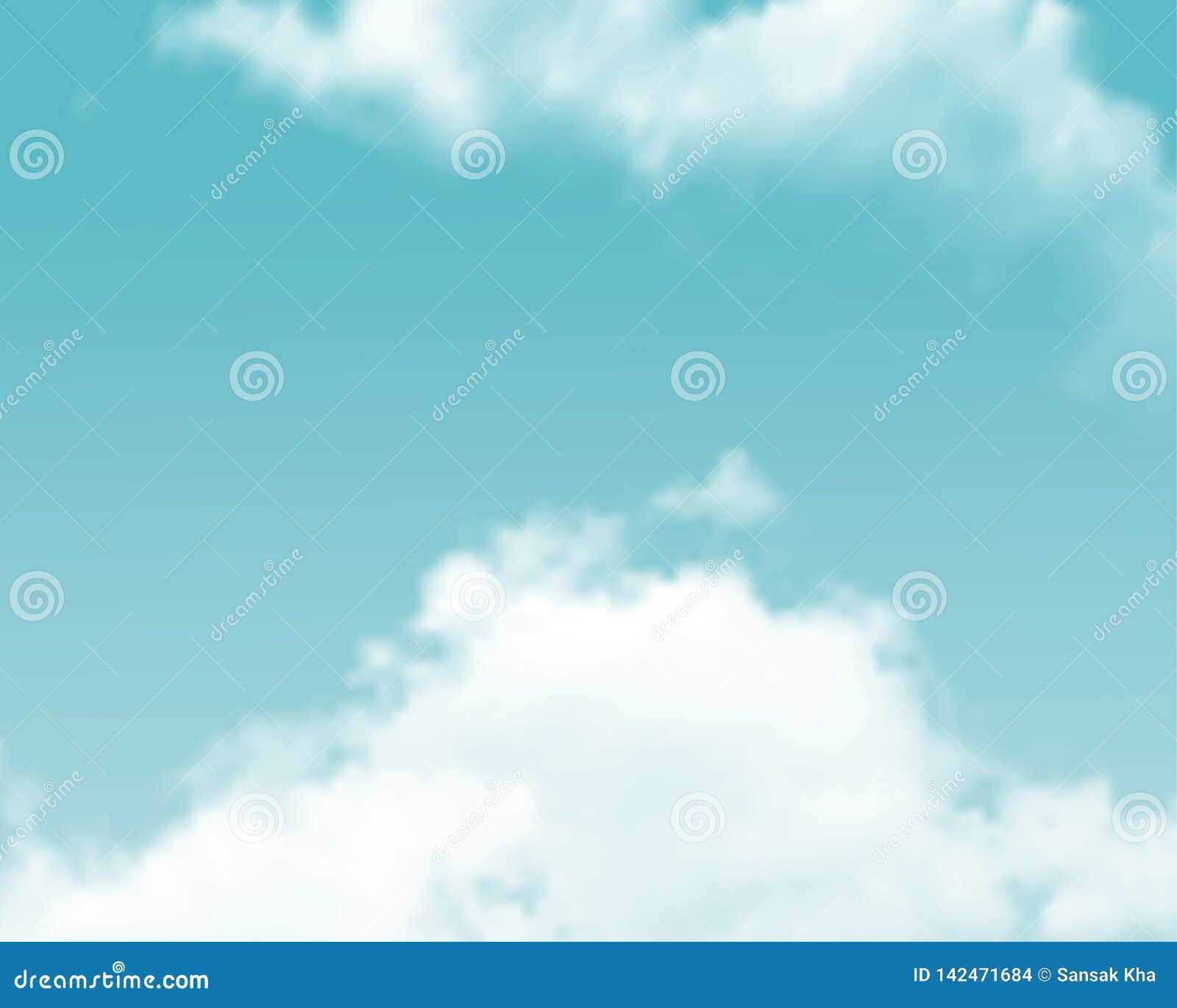 Cloudy Blue Sky Abstract Background Stock Illustration - Illustration ...