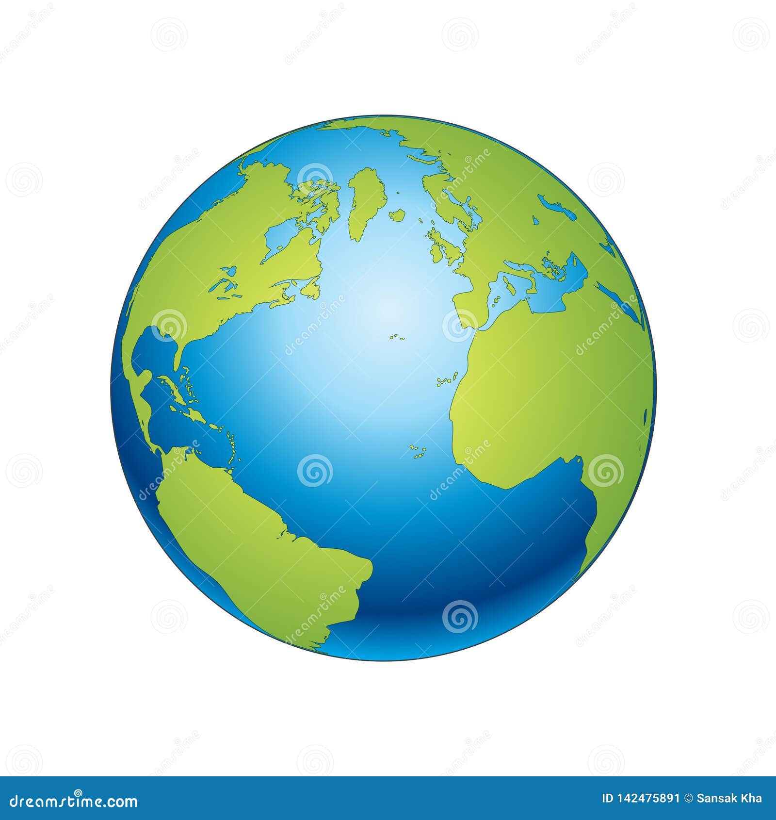 Earth Globes Isolated on White Background. Stock Illustration ...