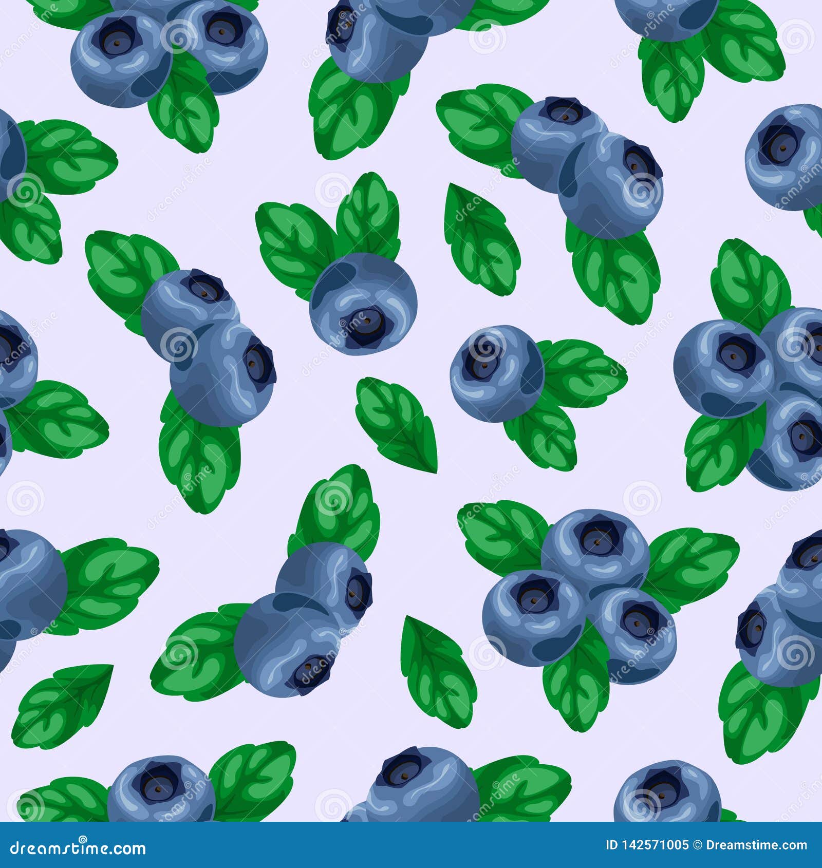 BLUEBERRY FRUIT SEAMLESS PATTERN Stock Illustration - Illustration of ...