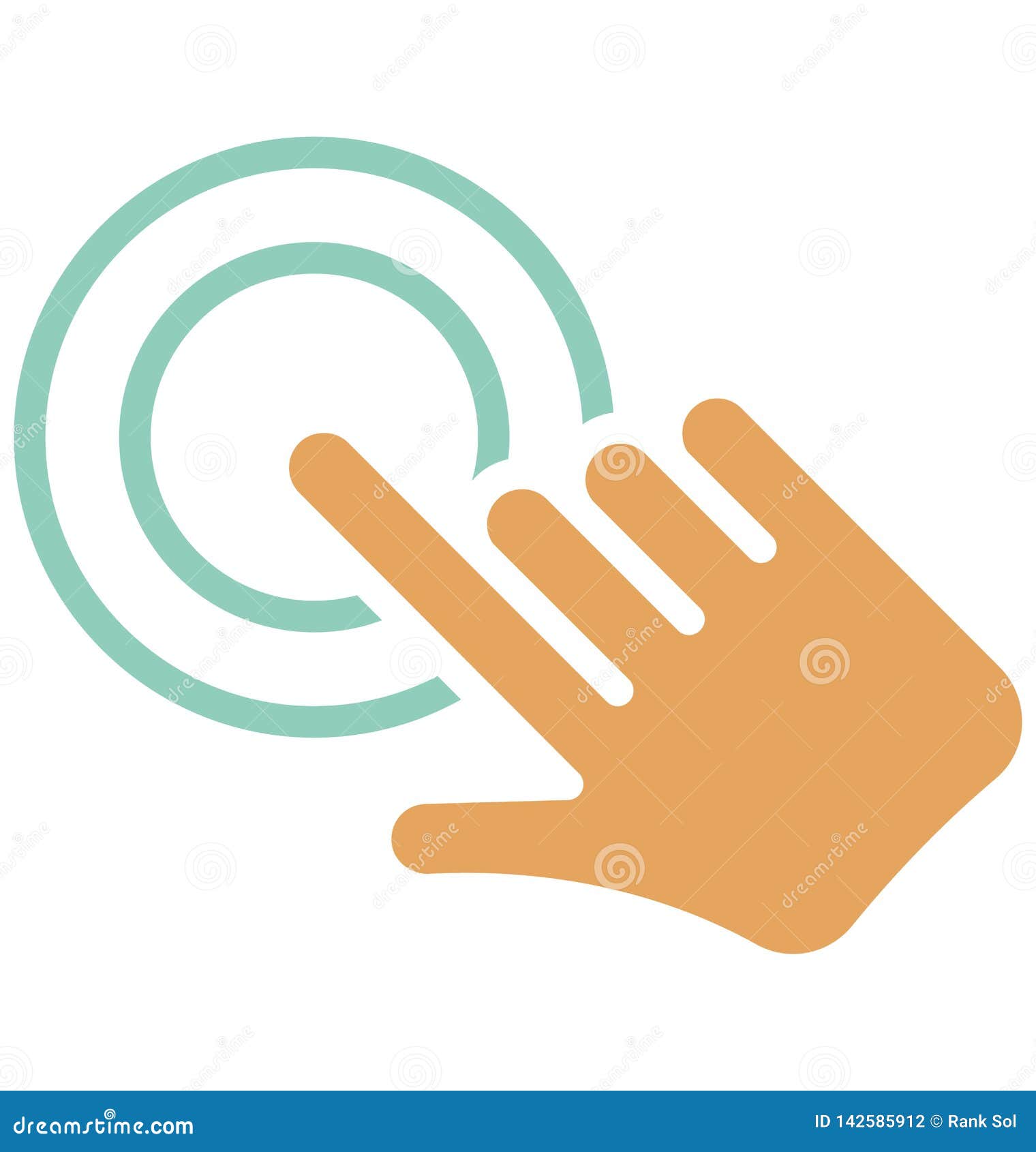 Finger Tap Isolated Vector Icon Which Can Easily Modify or Edit Stock ...