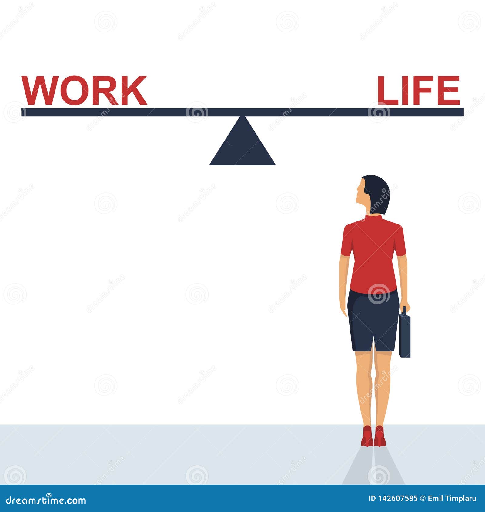 Balance between Work and Life Vector Design Illustration Stock Vector ...