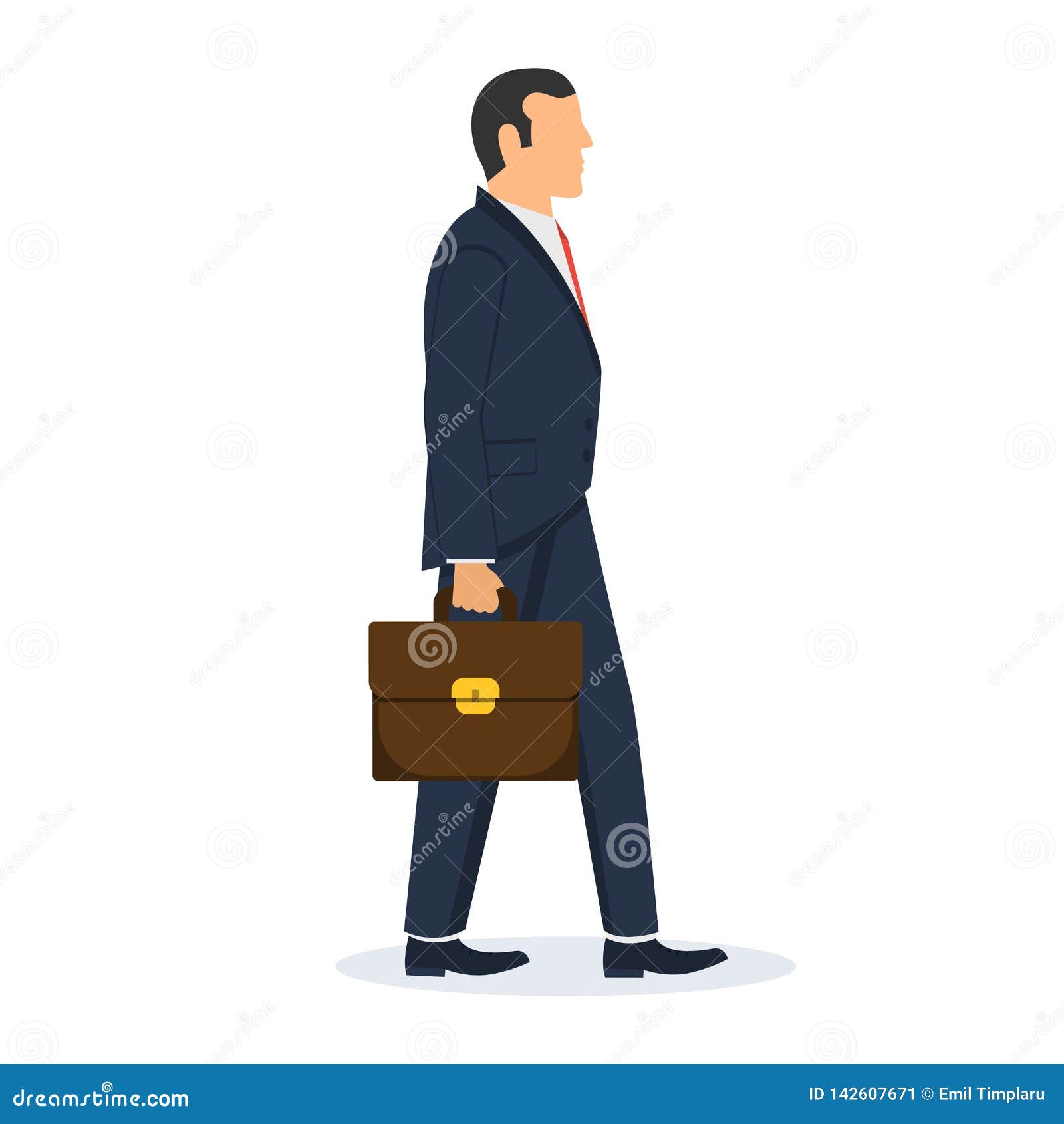 Businessman Walking Vector Design Illustration Stock Vector ...
