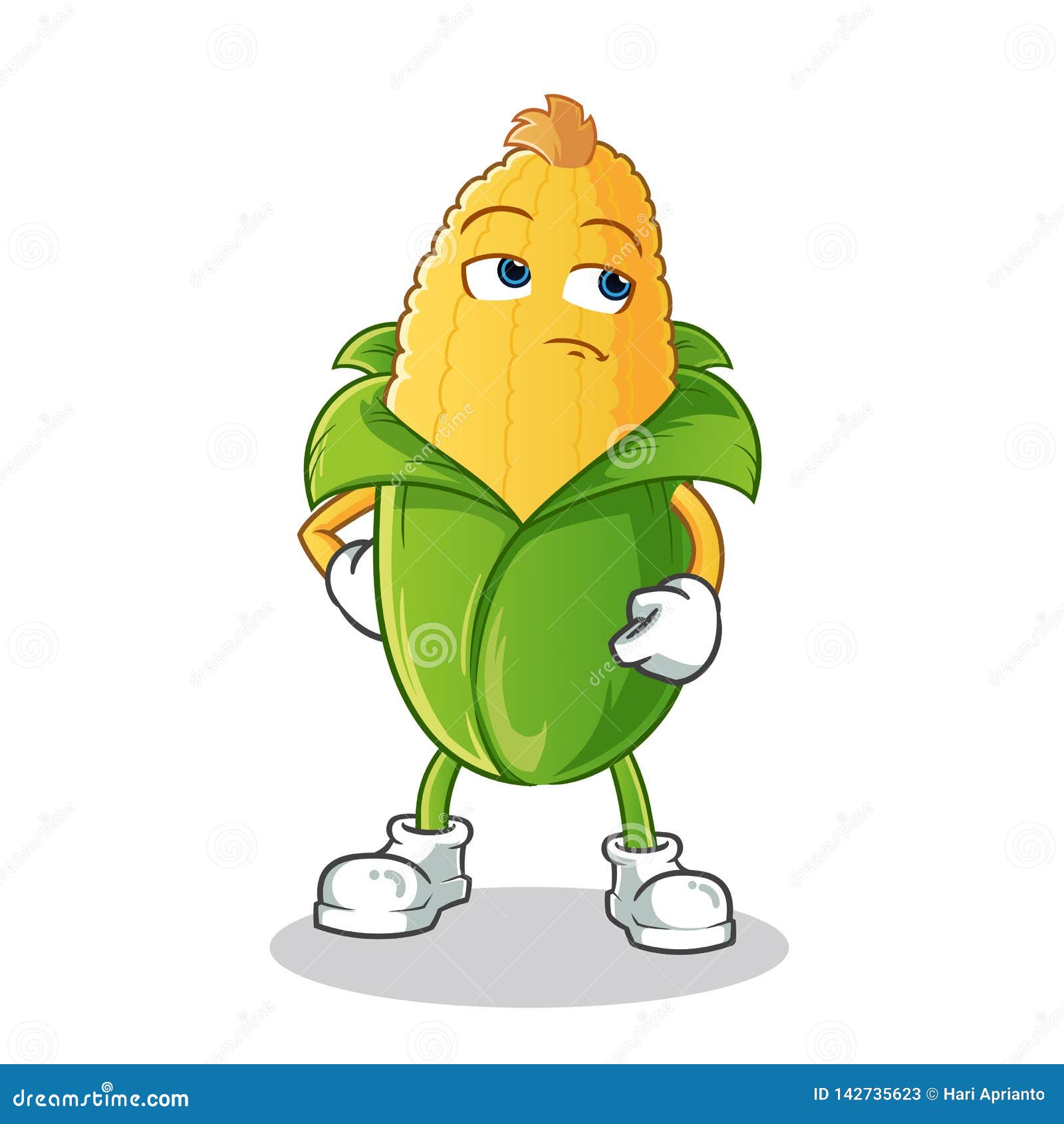 Corn Ignore Mascot Vector Cartoon Illustration Stock Vector ...