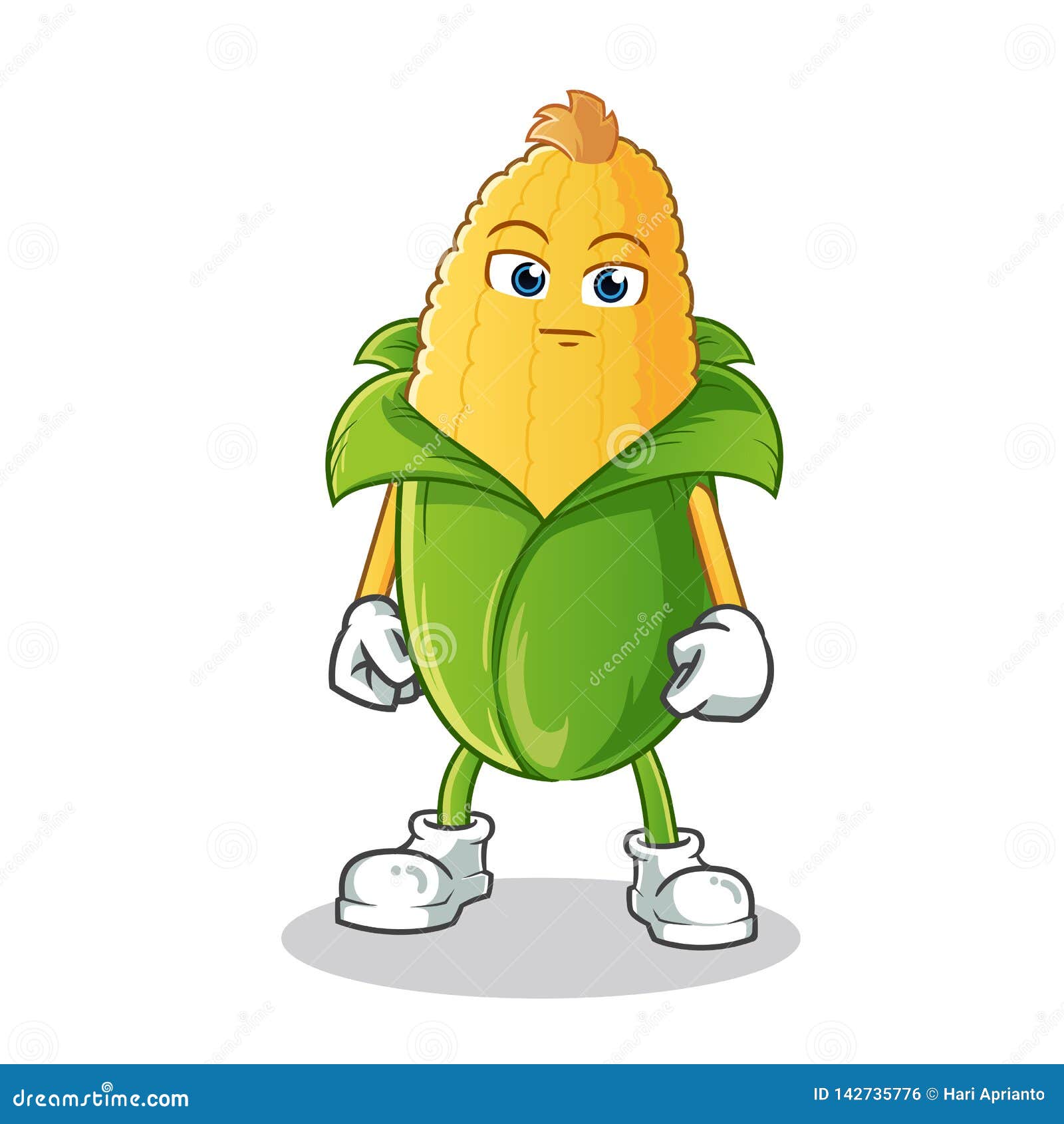 Corn Do Nothing Mascot Vector Cartoon Illustration Stock Vector ...