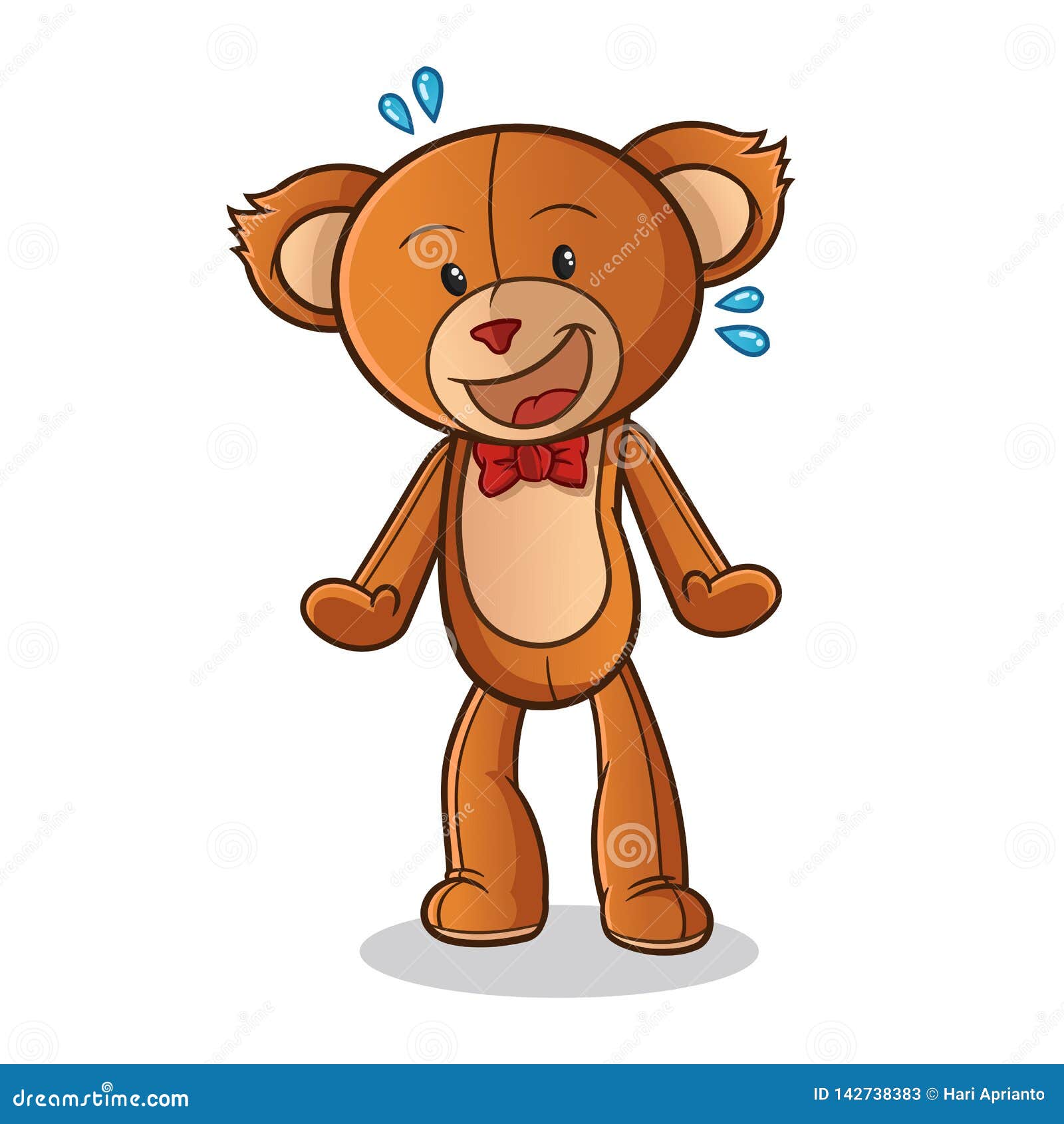 Teddy Bear Excited Mascot Vector Cartoon Art Illustration Stock Vector ...