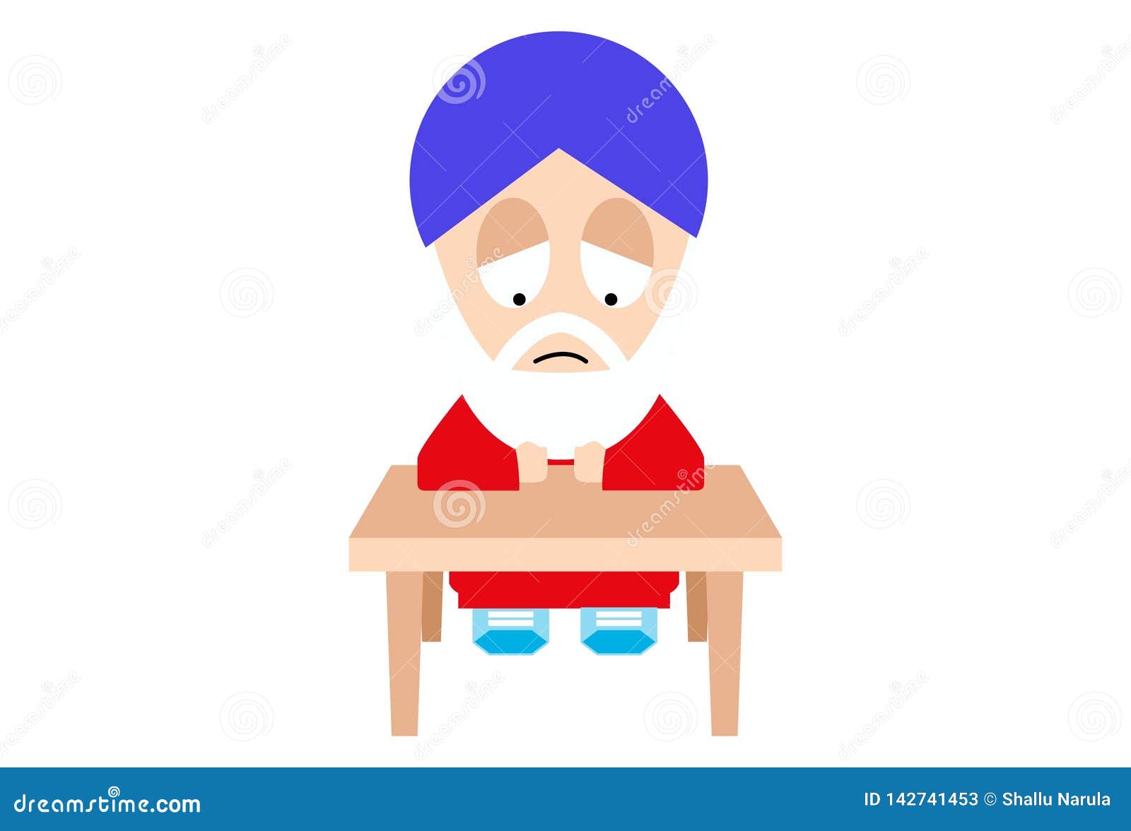 Vector Cartoon Illustration of Cute Sardar Baba Ji. Stock Vector ...