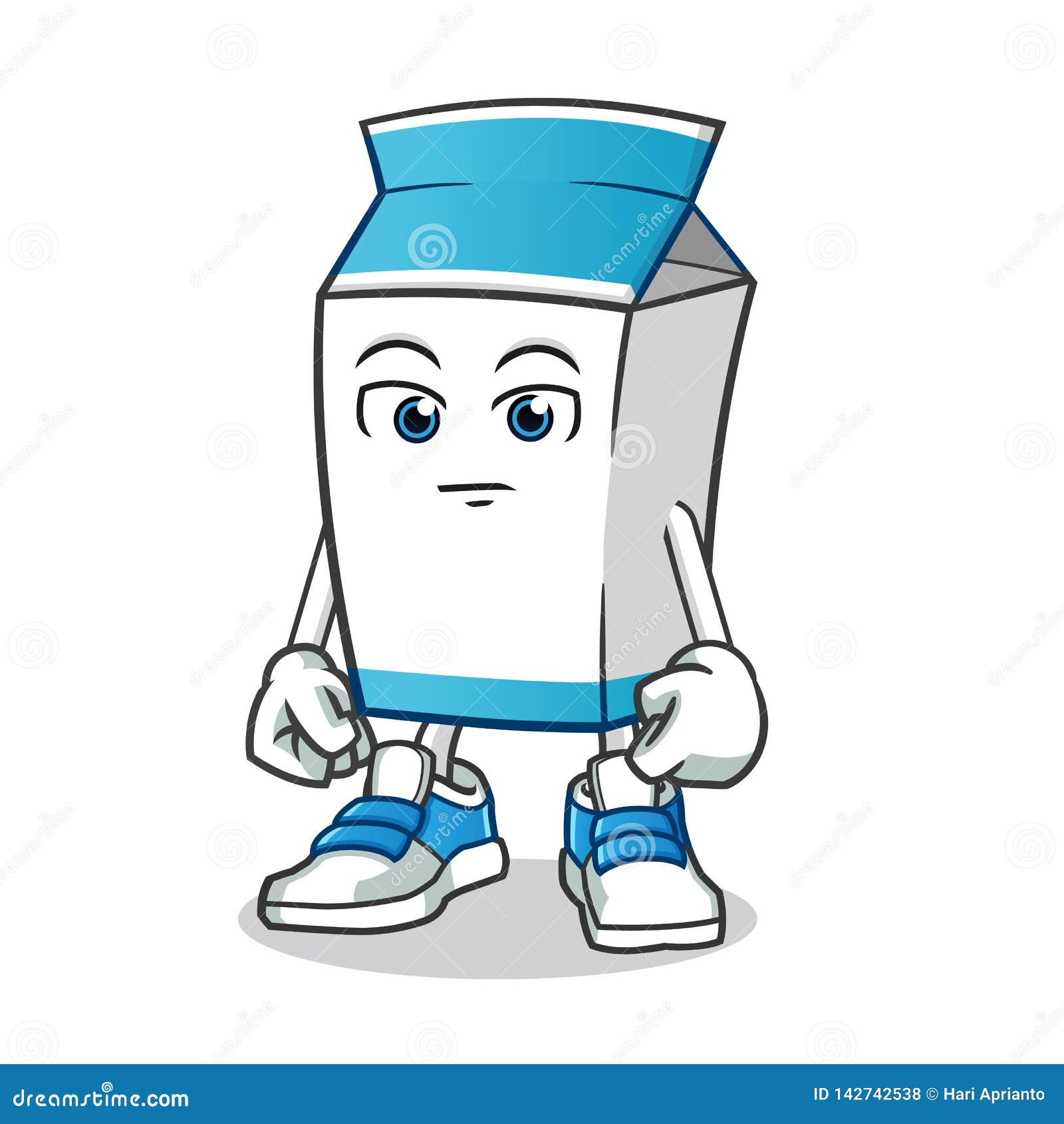 Milk Do Nothing Mascot Vector Cartoon Illustration Stock Vector ...