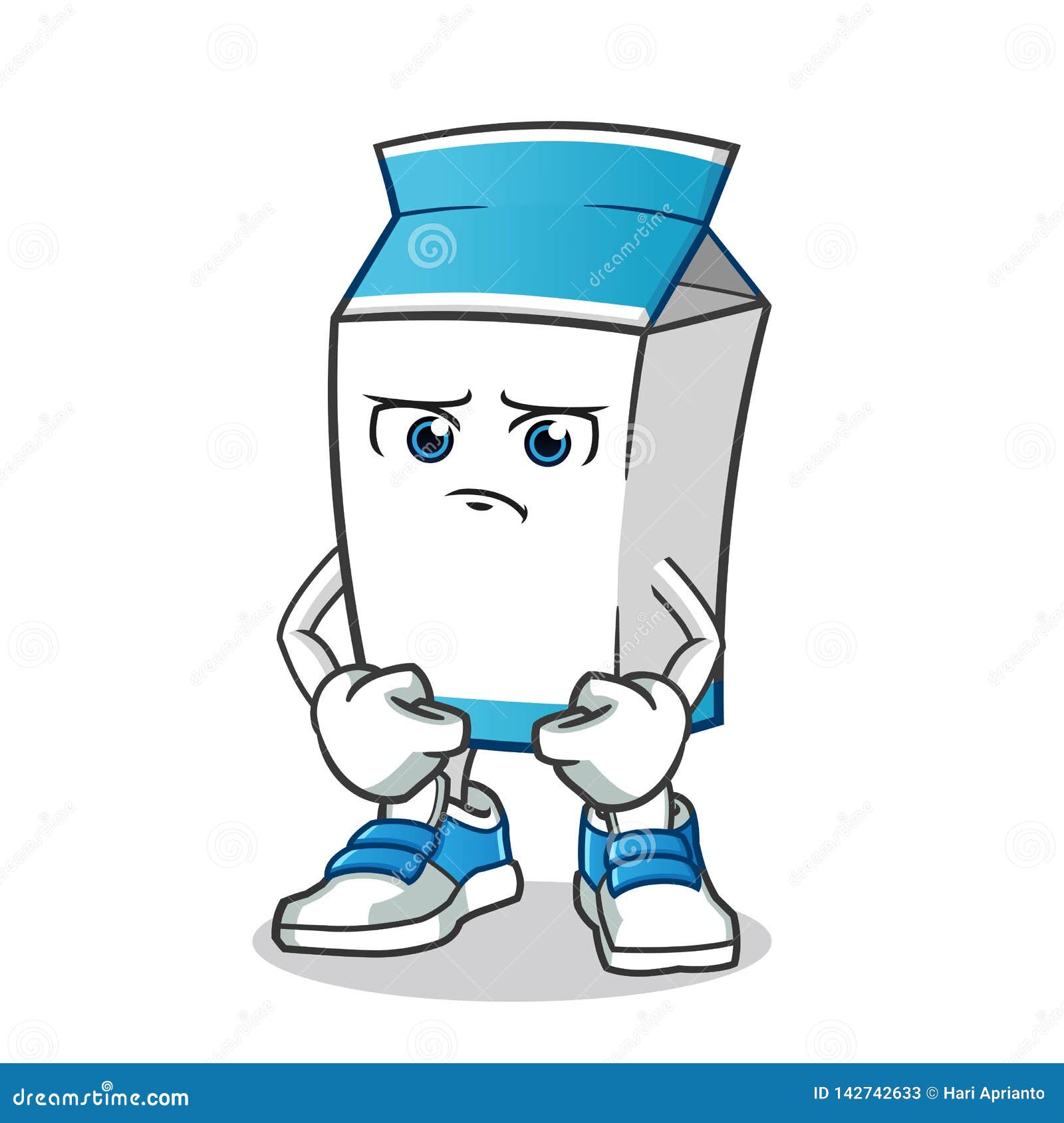 Milk Sad Mascot Vector Cartoon Illustration Stock Vector - Illustration ...