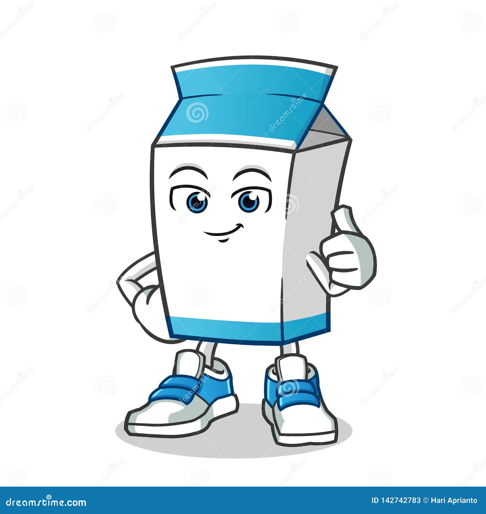 Milk Thumbs Up Mascot Vector Cartoon Illustration Stock Vector ...