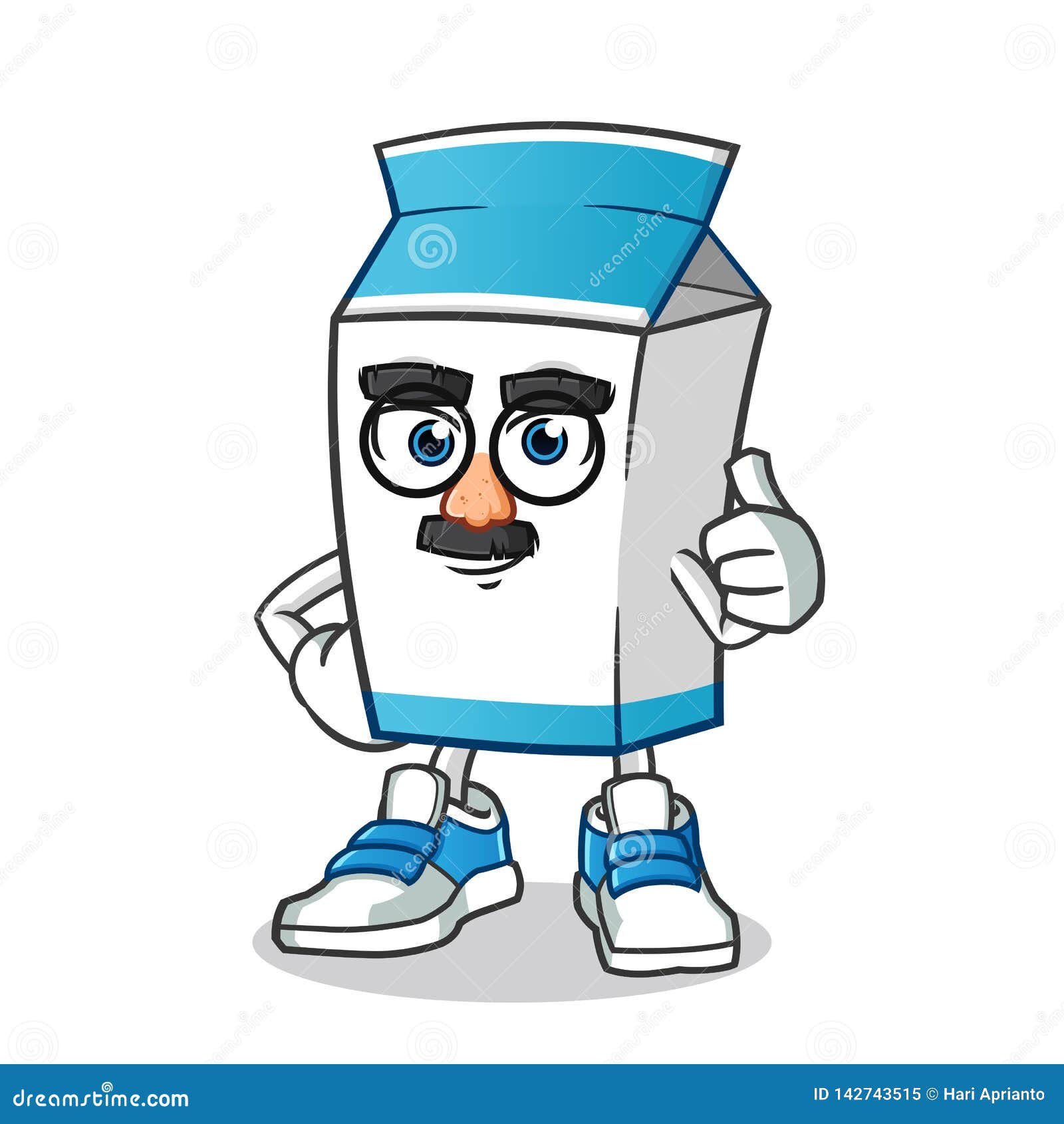 Milk Funny Face Mascot Vector Cartoon Illustration Stock Vector ...