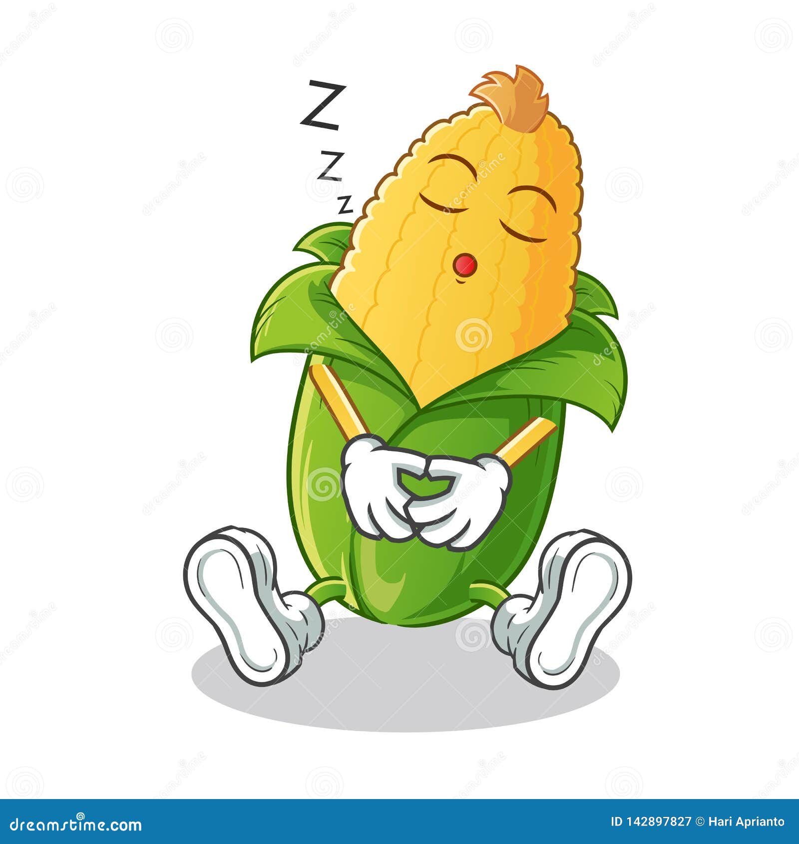 Corn Sick Mascot Vector Cartoon Illustration | CartoonDealer.com #142897834